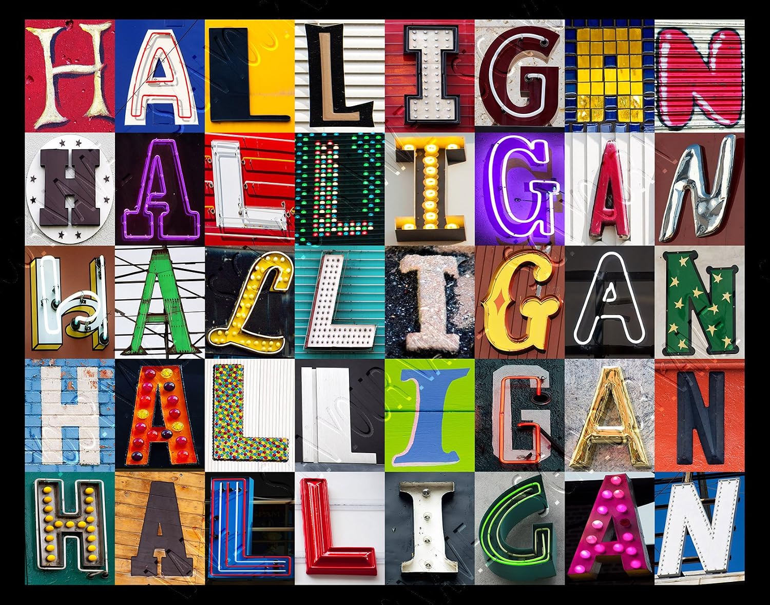 Amazon.com: HALLIGAN Personalized Name Poster Using Sign Letters ...