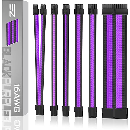 Amazon.com: EZDIY-FAB PSU Cable Extension kit Sleeved Cable Custom ...