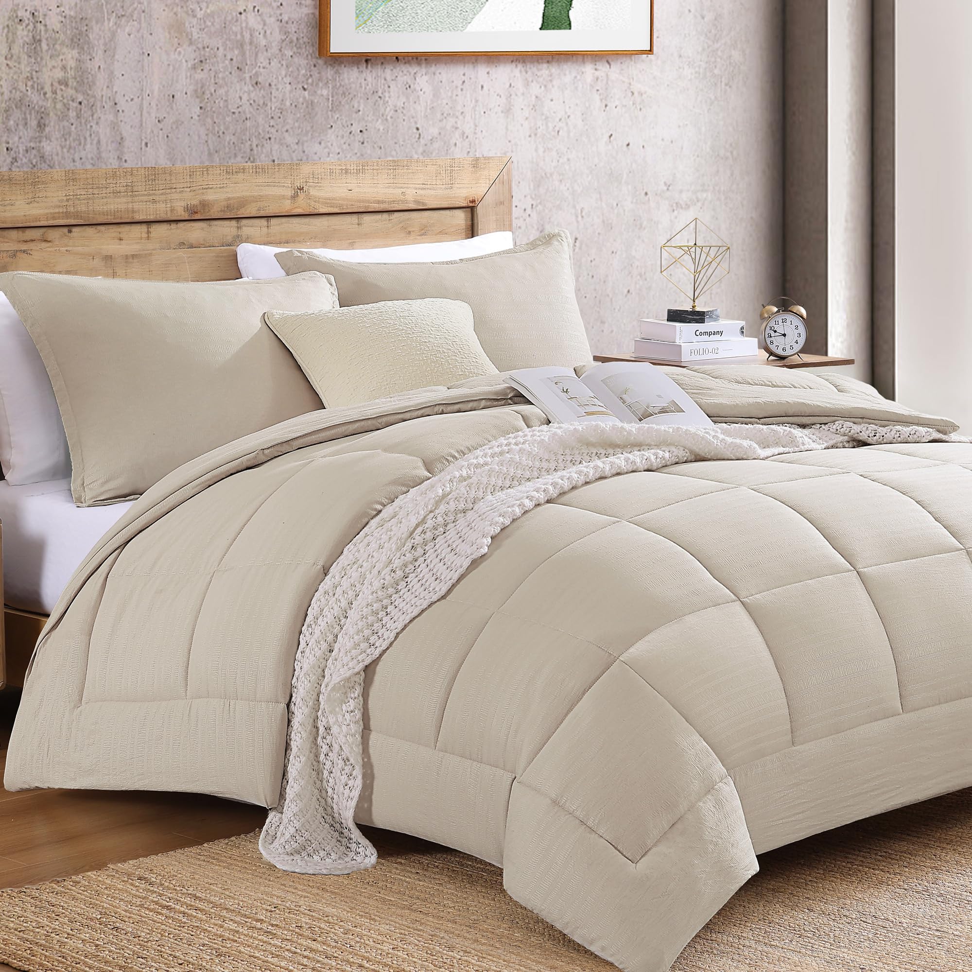 Amazon.com: Monbix Full Size Comforter Sets - Comforter Set, Soft ...