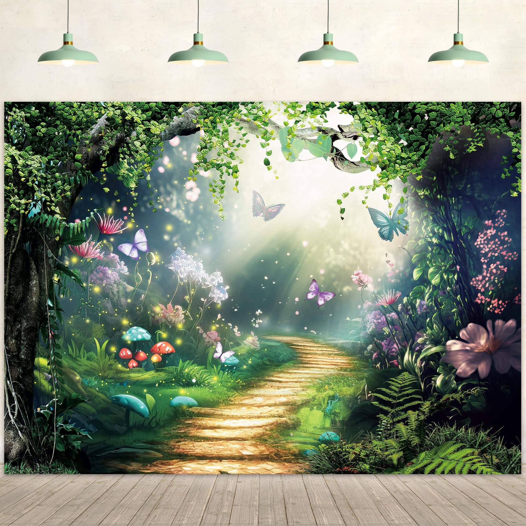 Amazon.com : Ufeela Enchanted Backdrop 7Wx5H ft Fairy Wonderland Tale ...
