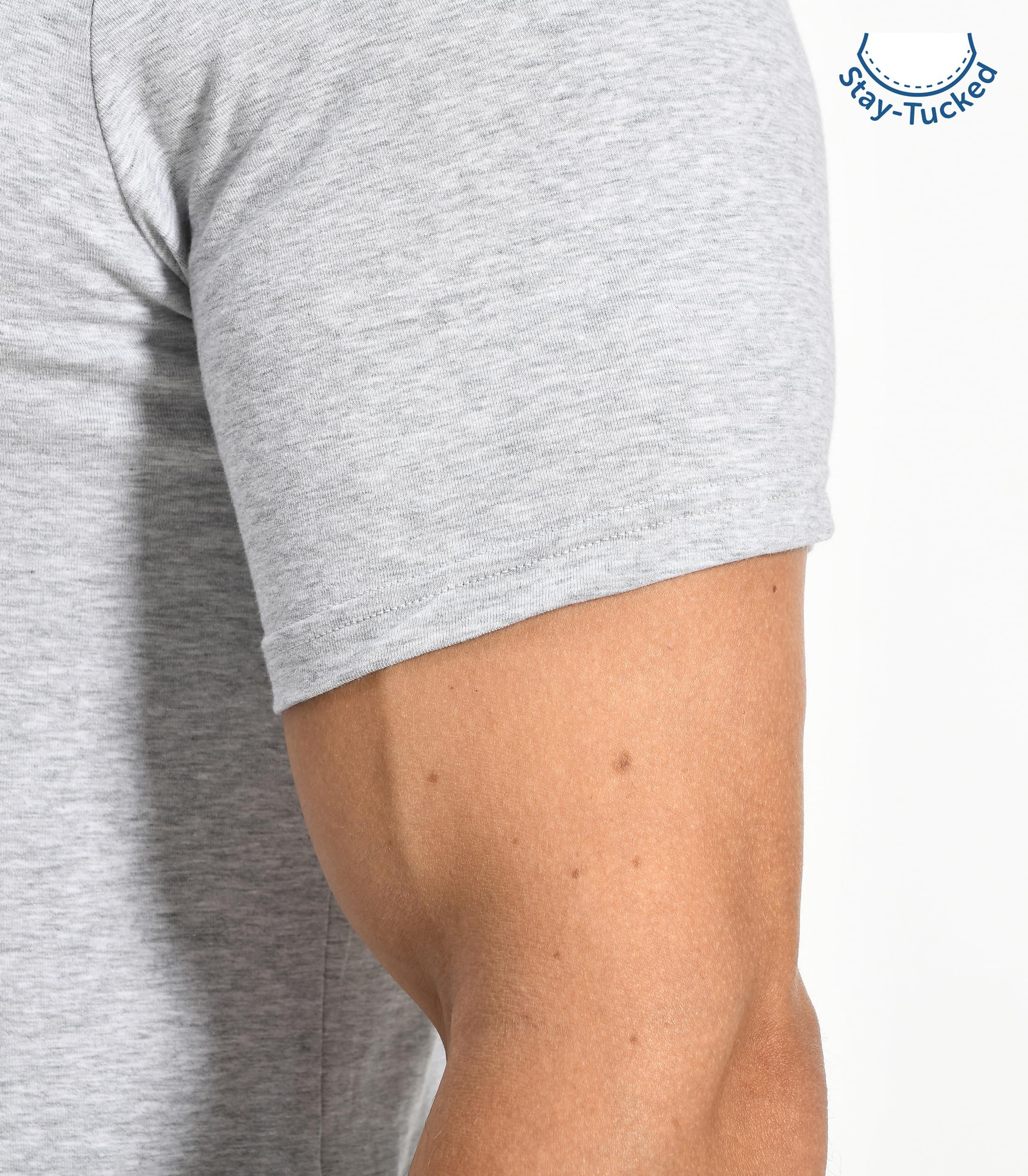 Snapklik.com : Comfneat Mens 3-Pack Stretch Undershirts Long Back Hem T ...