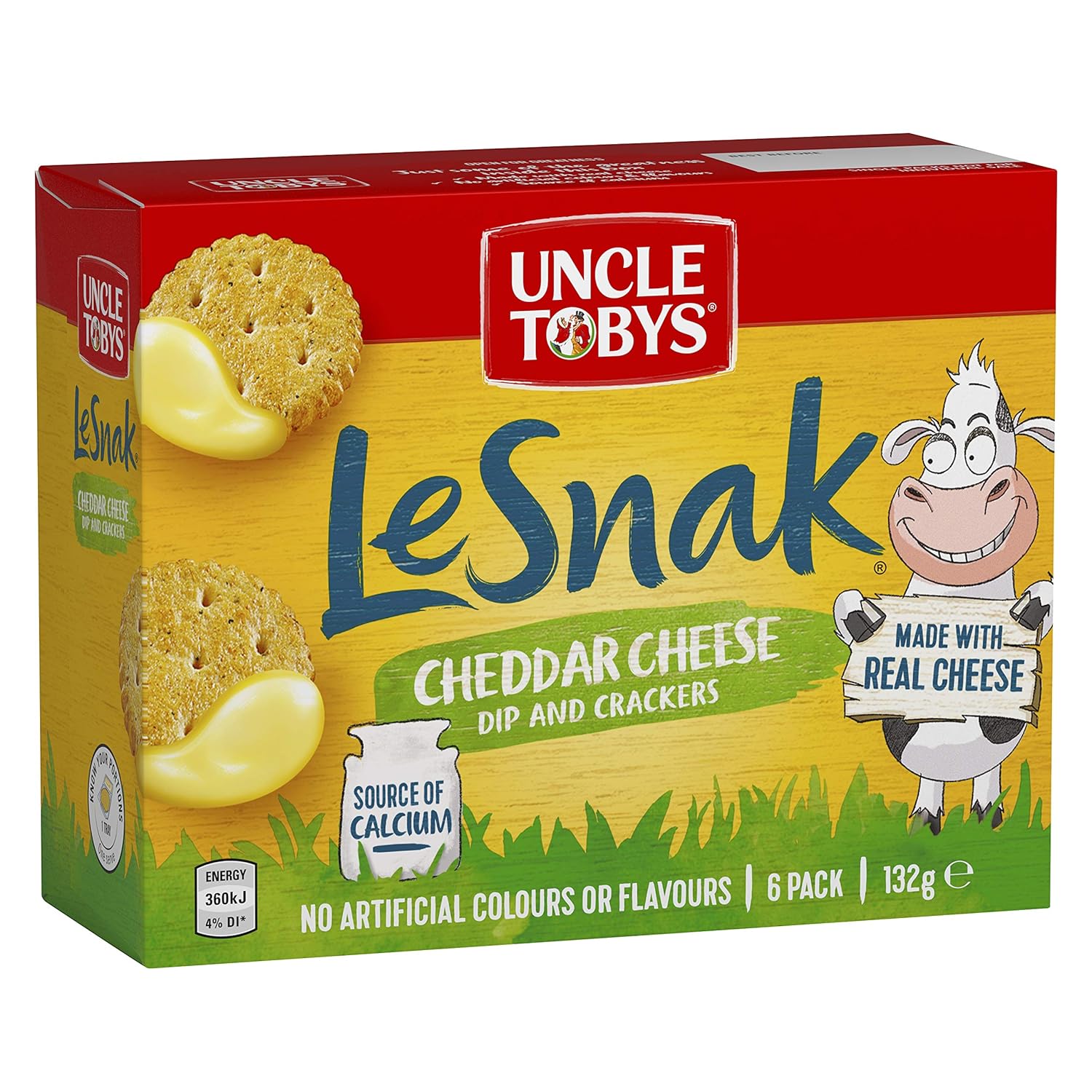 Amazon.com: UNCLE TOBYS Le Snak Cheddar Cheese Dip and Crackers 6 Pack ...