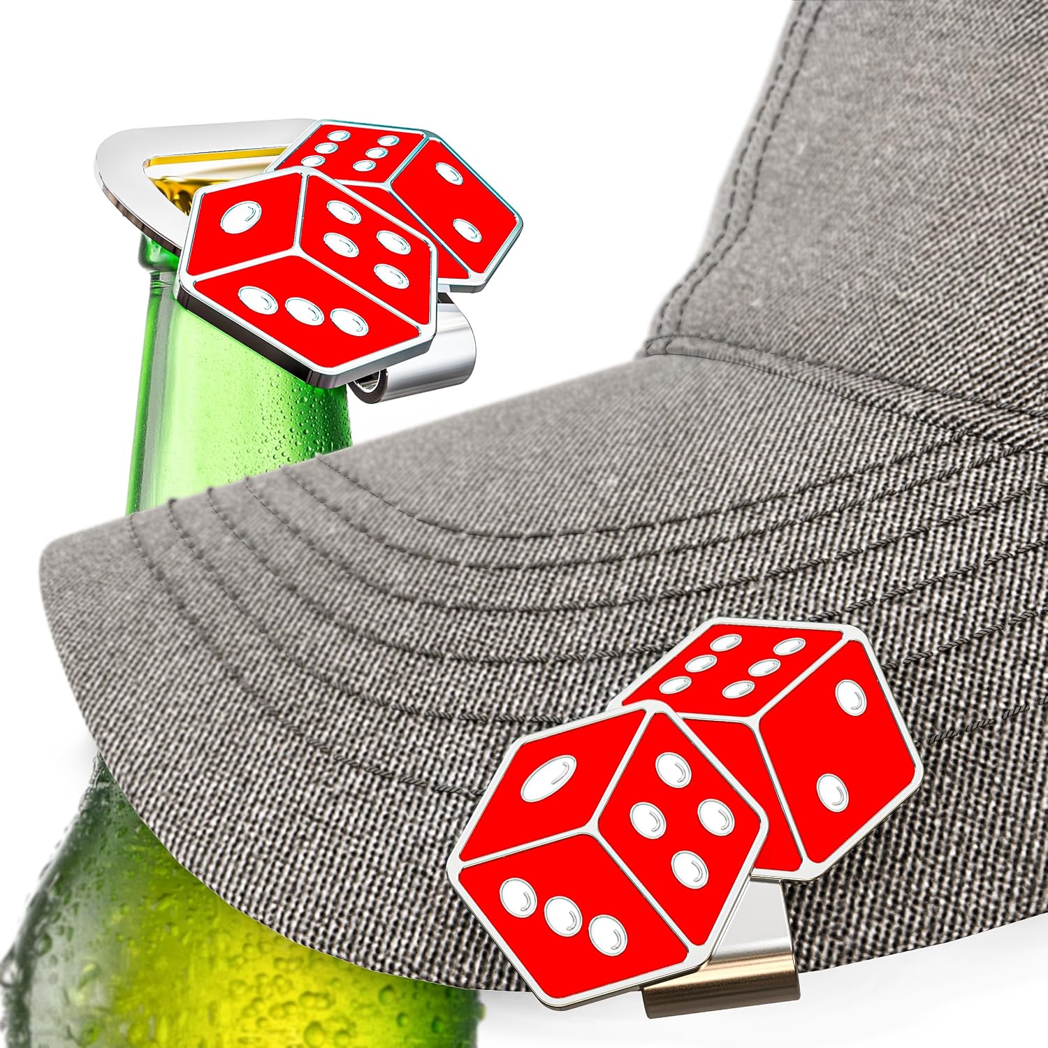 Amazon.com: Red Dice Hat Clip Bottle Opener - Perfect Accessory for ...