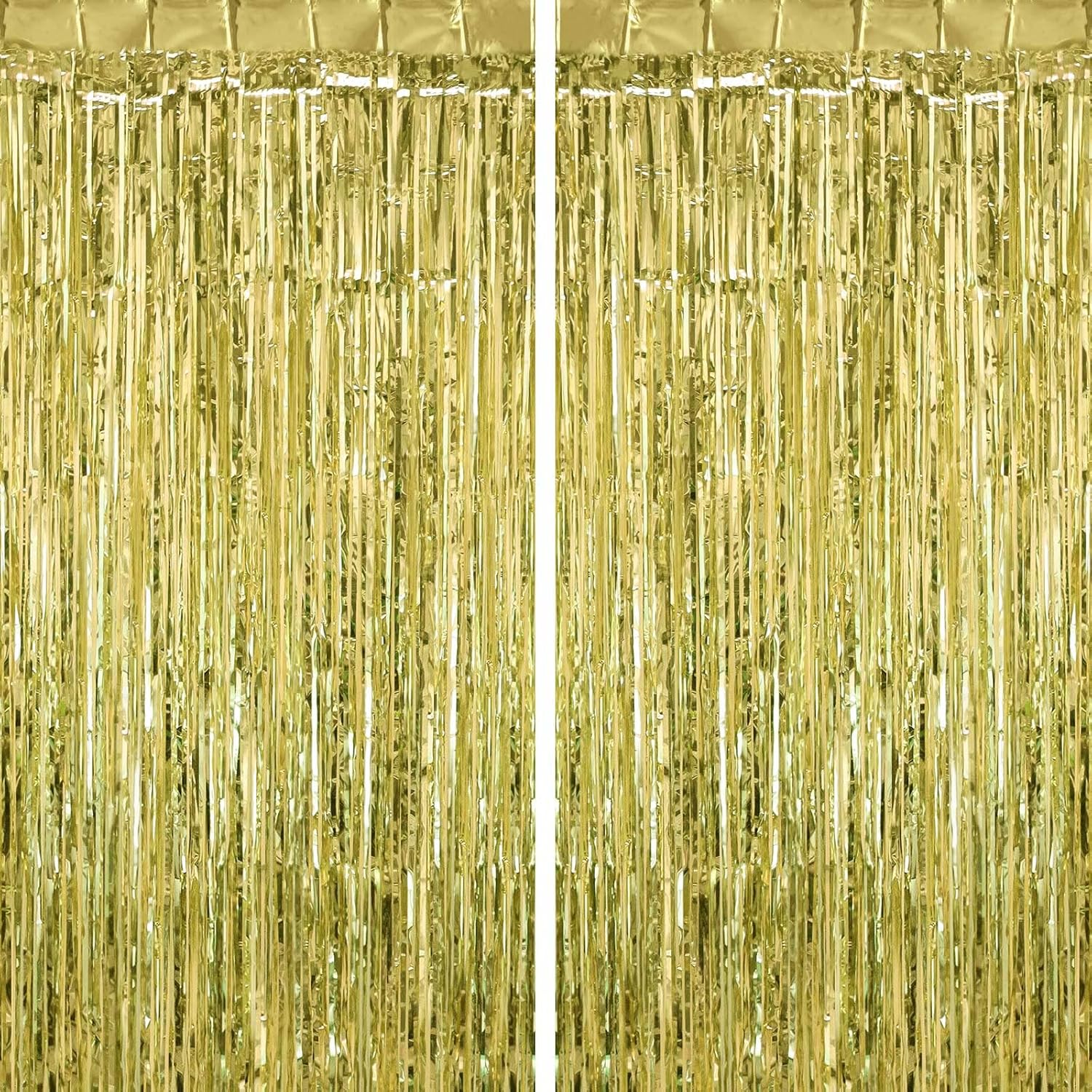 Amazon.com: TOTAFAM Light Green Foil Fringe Curtains Backdrops 2 Pack ...