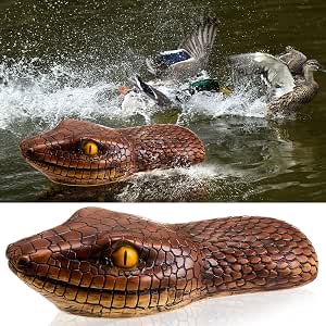 Amazon.com : Beeveer 13 Inches Floating Snake Head Pond Snake Decoy ...