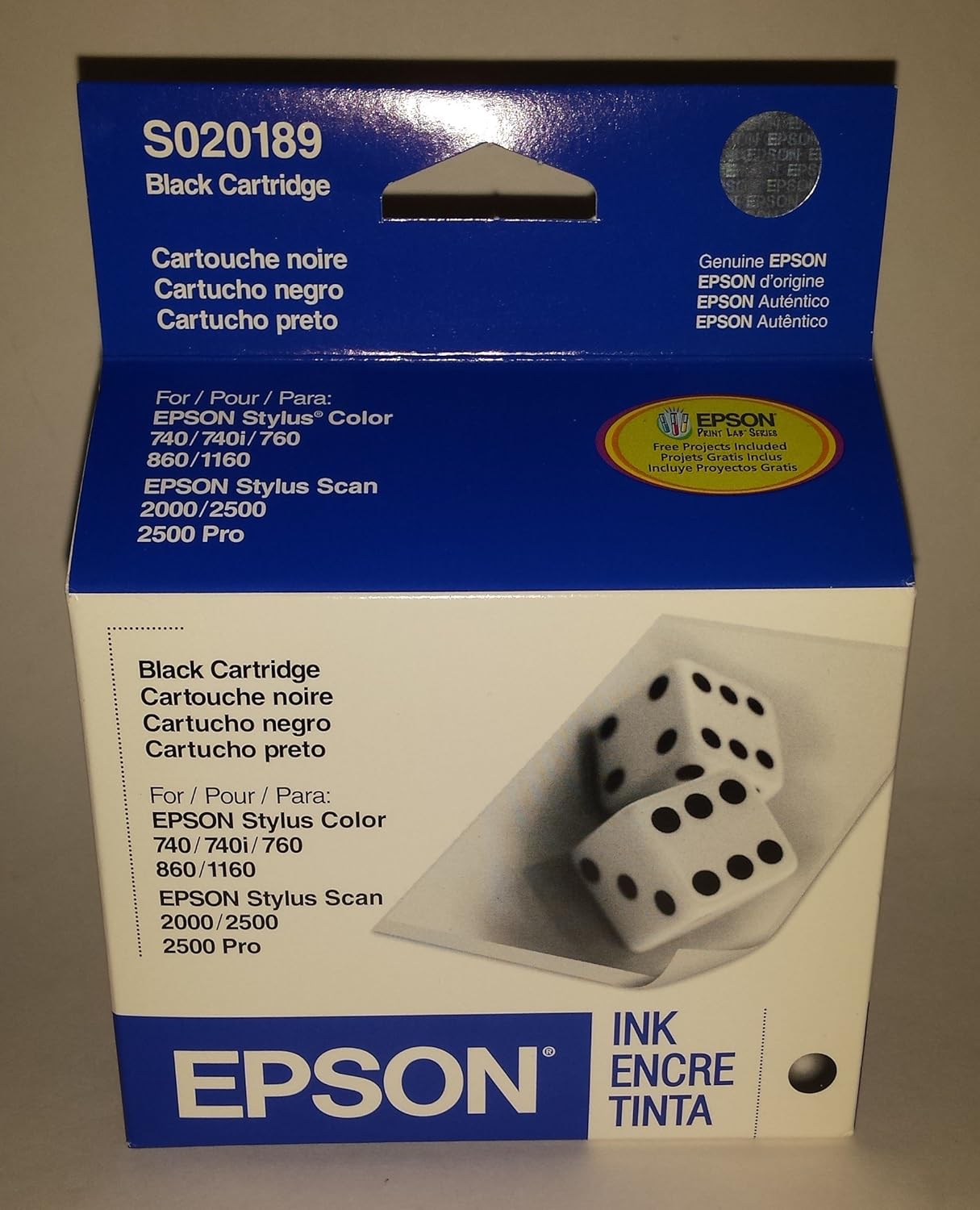 Epson Black ink inkjet cartridge S020189 SO20189 Stylus Color 740 740I ...