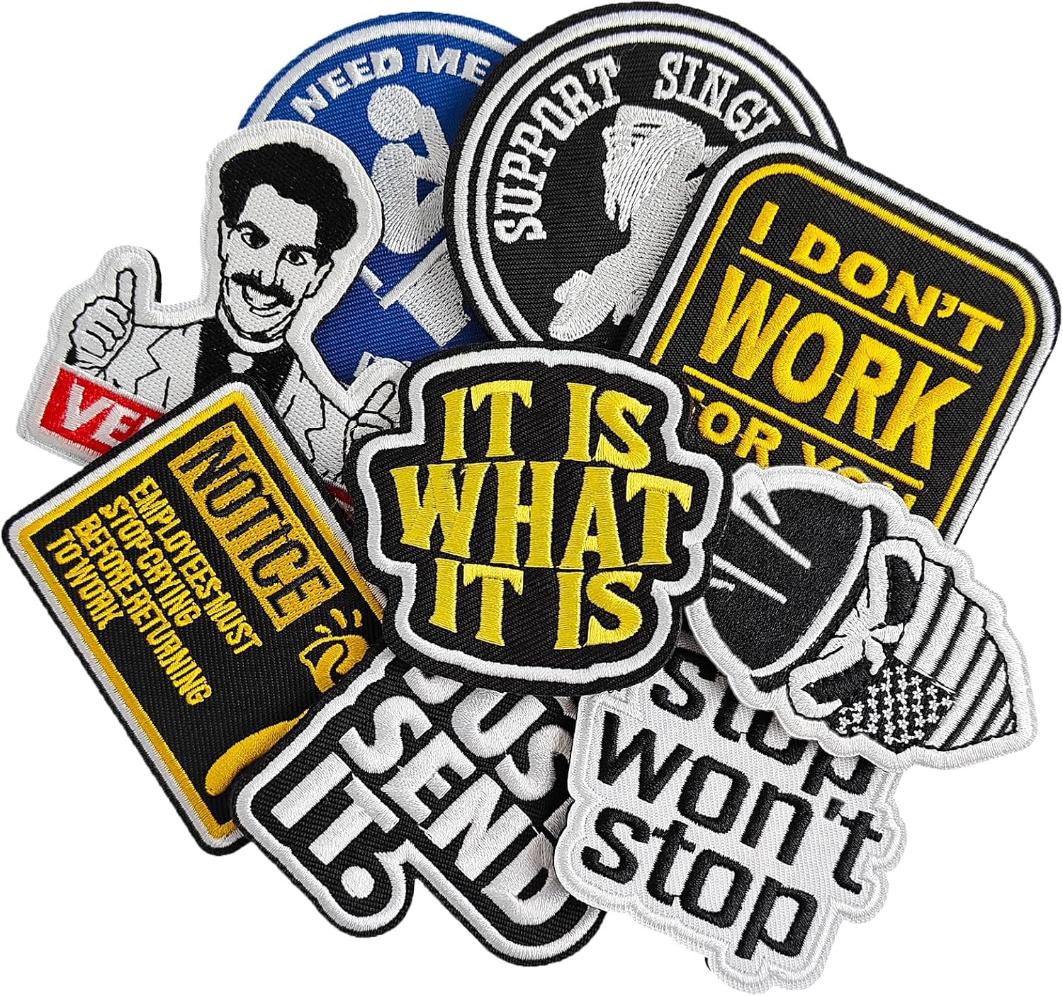 Amazon.com: Funny Tactical Morale Patches Pack, Embroidered Hook&Loop ...