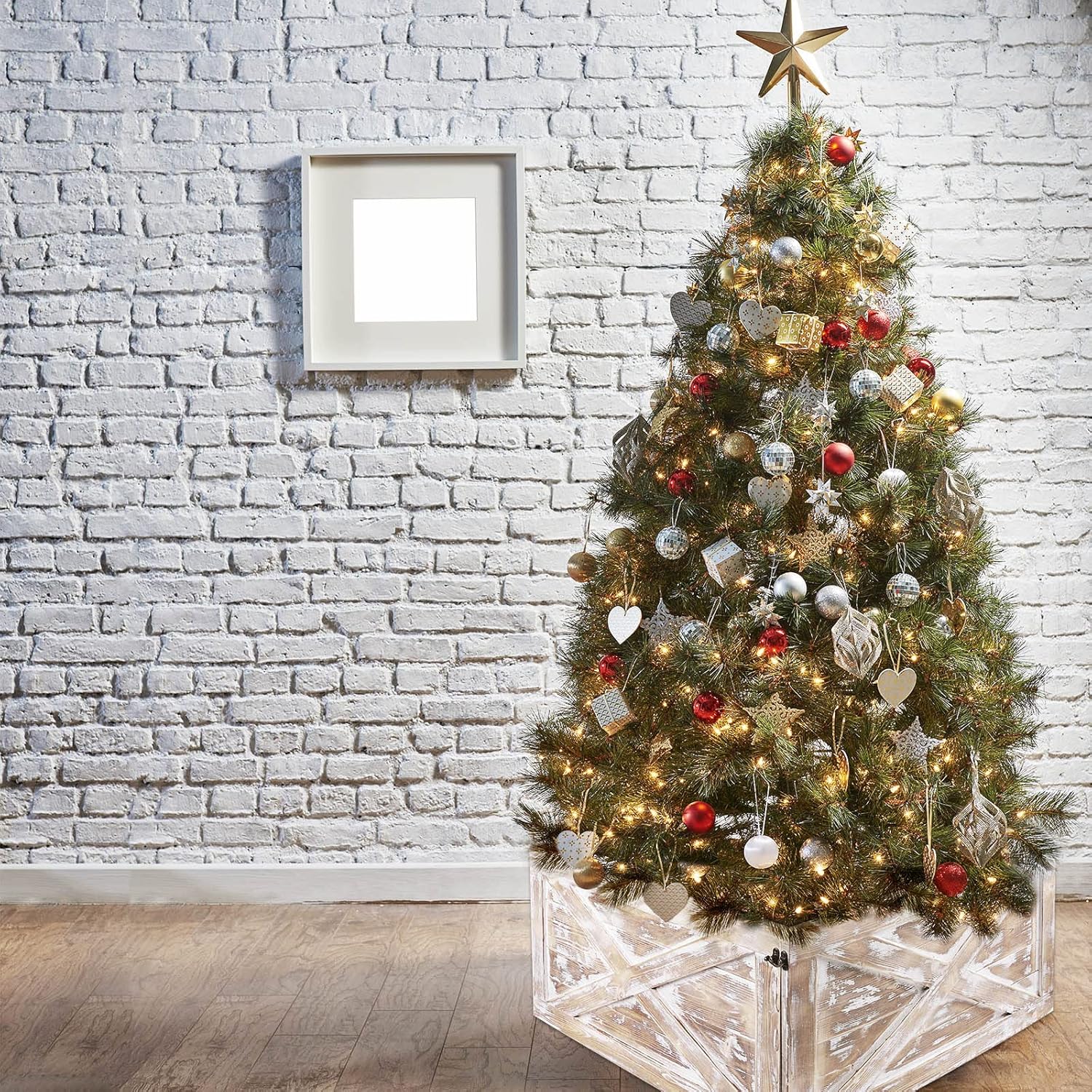 Buy MCEAST Wooden Tree Collar Box 24 x 24 x 14 Inches Oversized ...