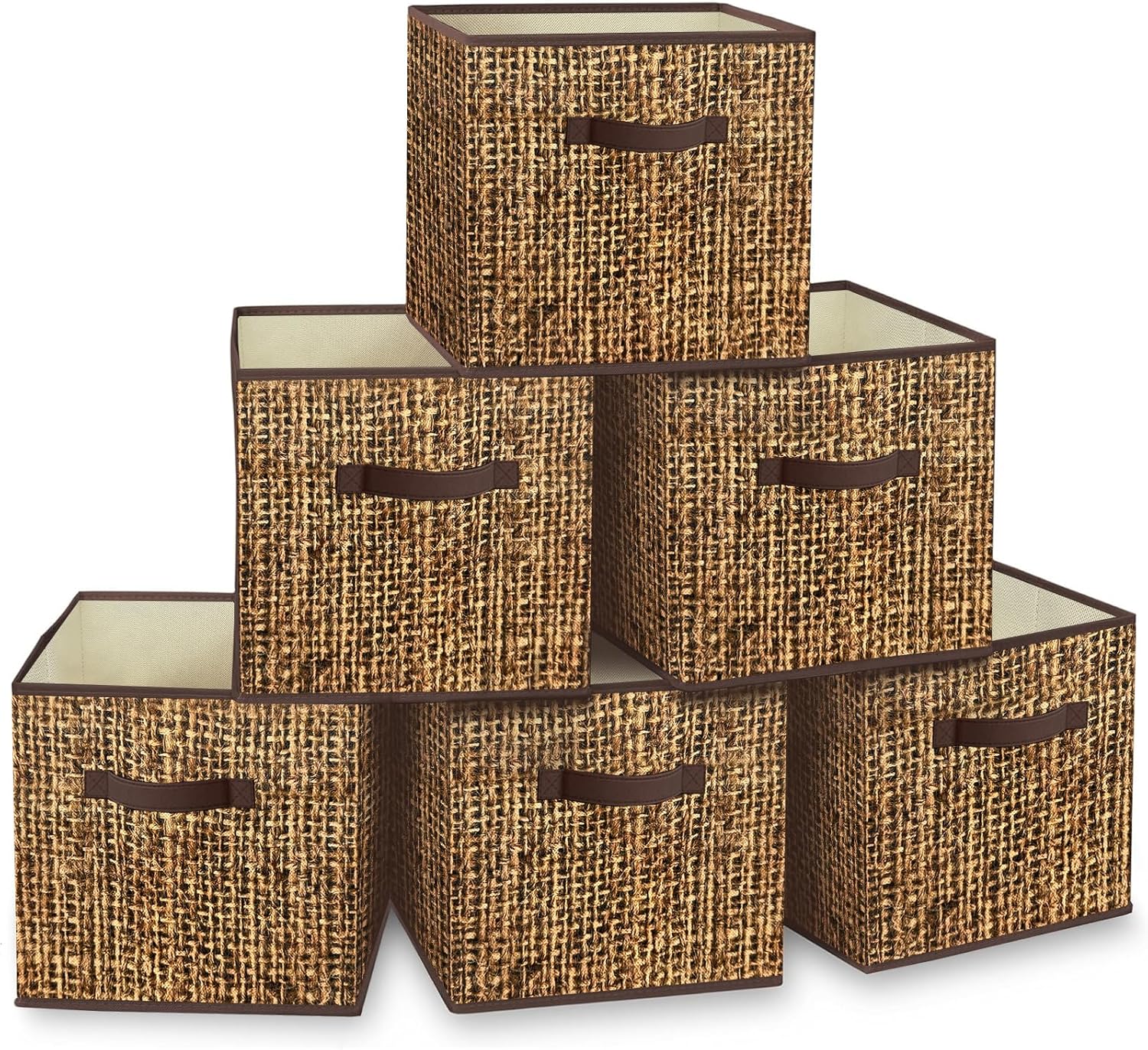 Amazon.com - homyfort 12x12 Cube Storage Bins - Fabric Cubby Bins with ...