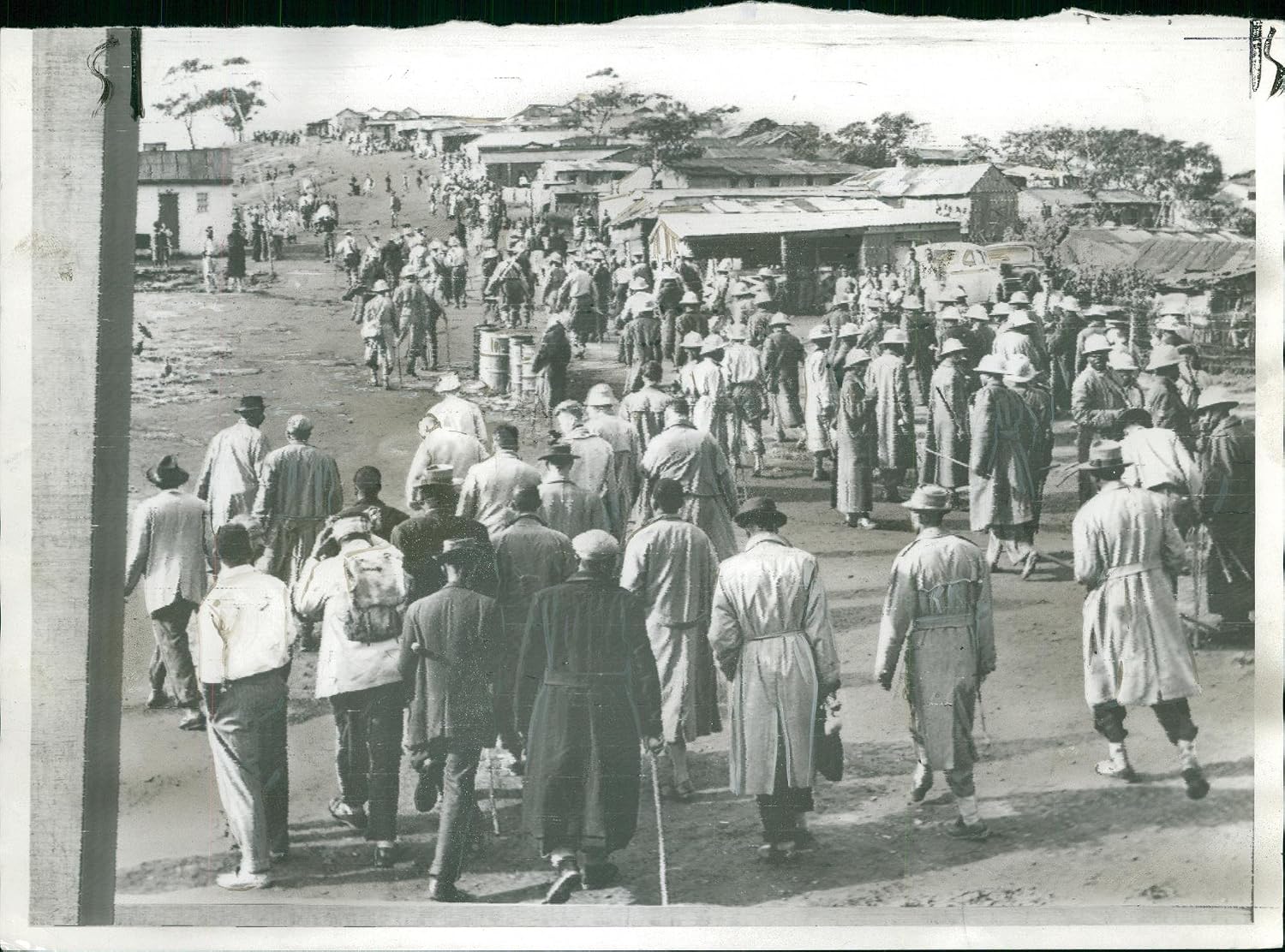 Amazon.com: Vintage photo of Helmeted police moving into the african ...