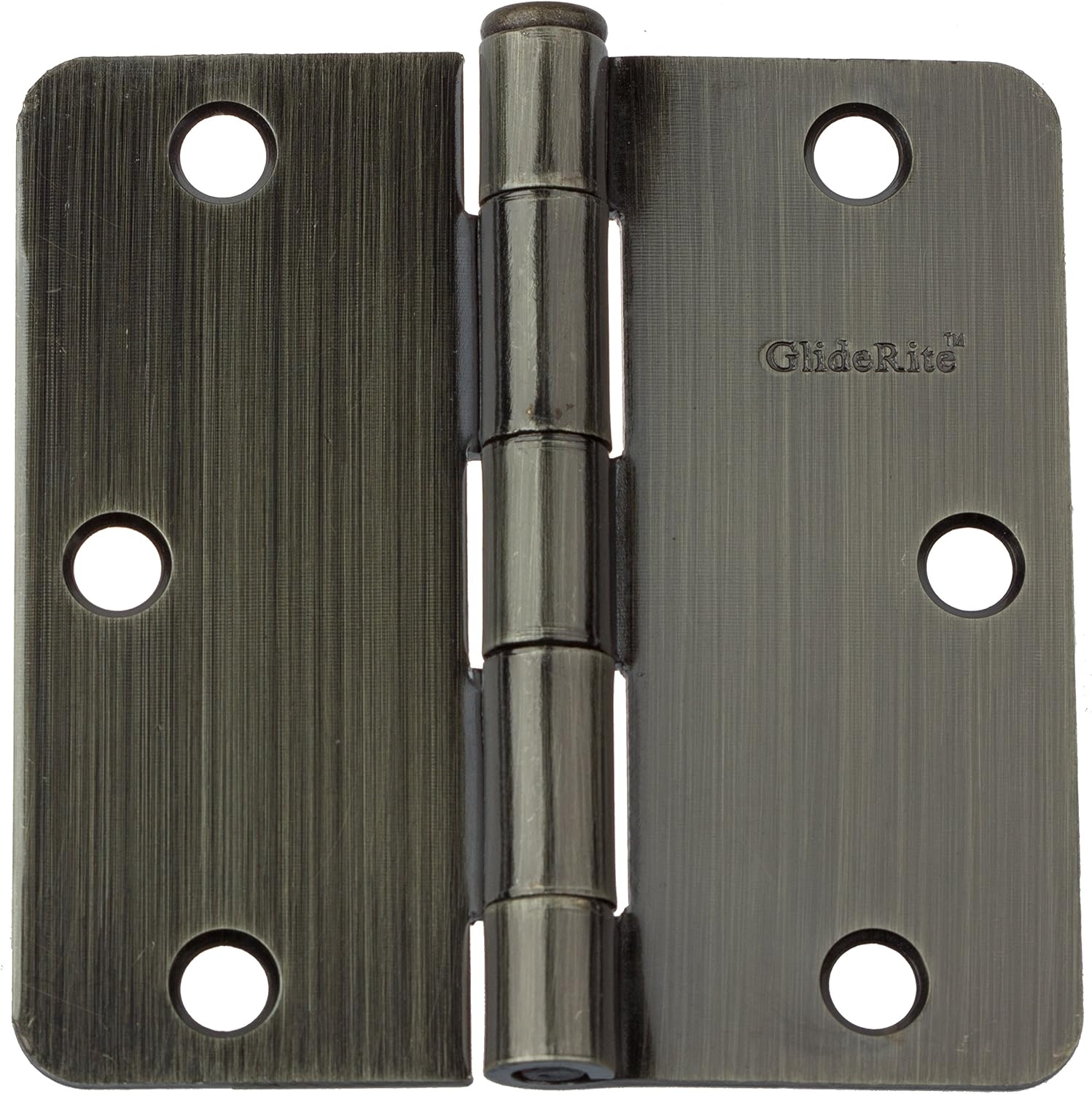 GlideRite Hardware 3514-AB-12 Antique Brass Finish 3.5 inch Steel Door ...