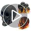 Amazon.com : Halloween Fire Pits Skulls, Reusable Skeleton Flame Fireproof Ceramic for Bonfire ...