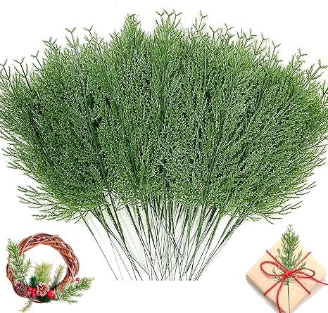 Amazon.com: kankakoii 50 Pcs Christmas Artificial Pine Branches ...