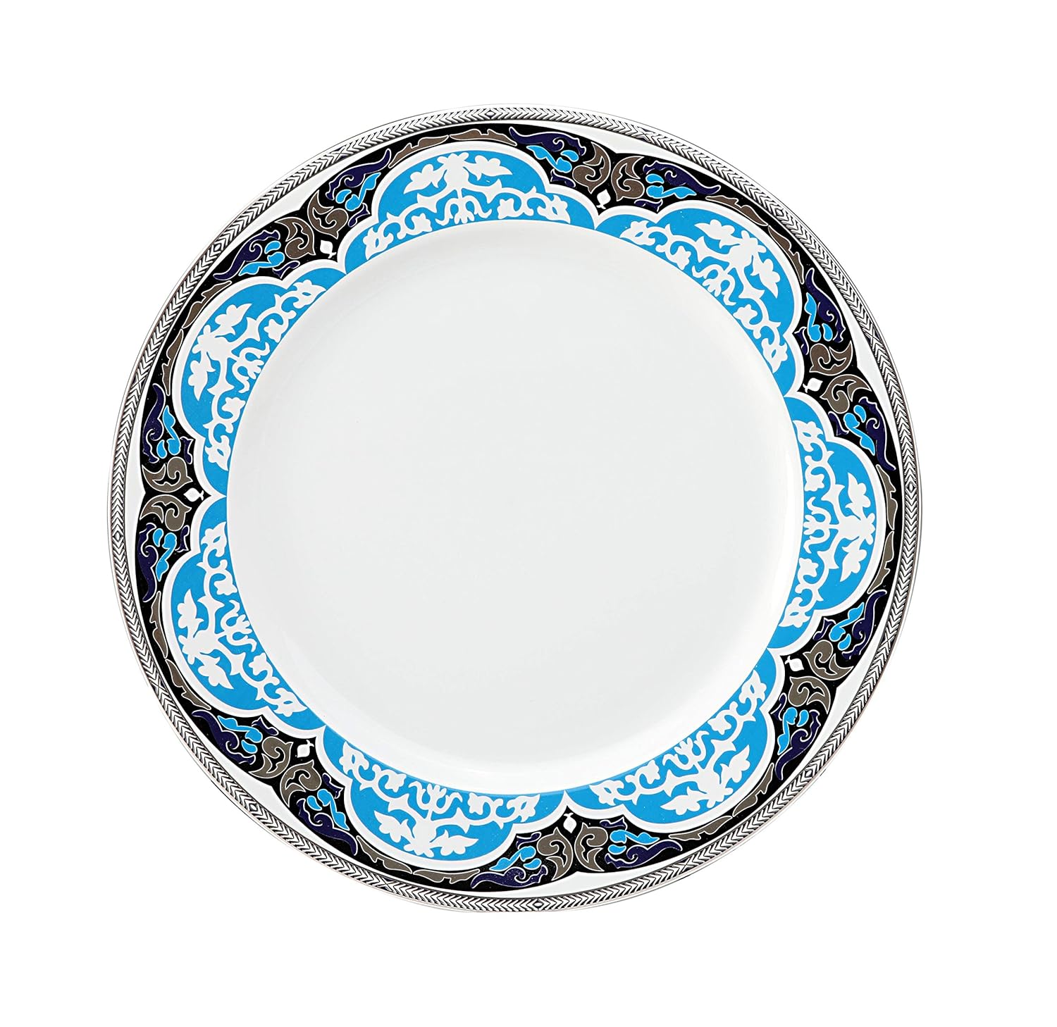 Buy Hitkari Porcelain Full Plate Set of 6 Pc.| Dinner Plate 6 Pc. for ...
