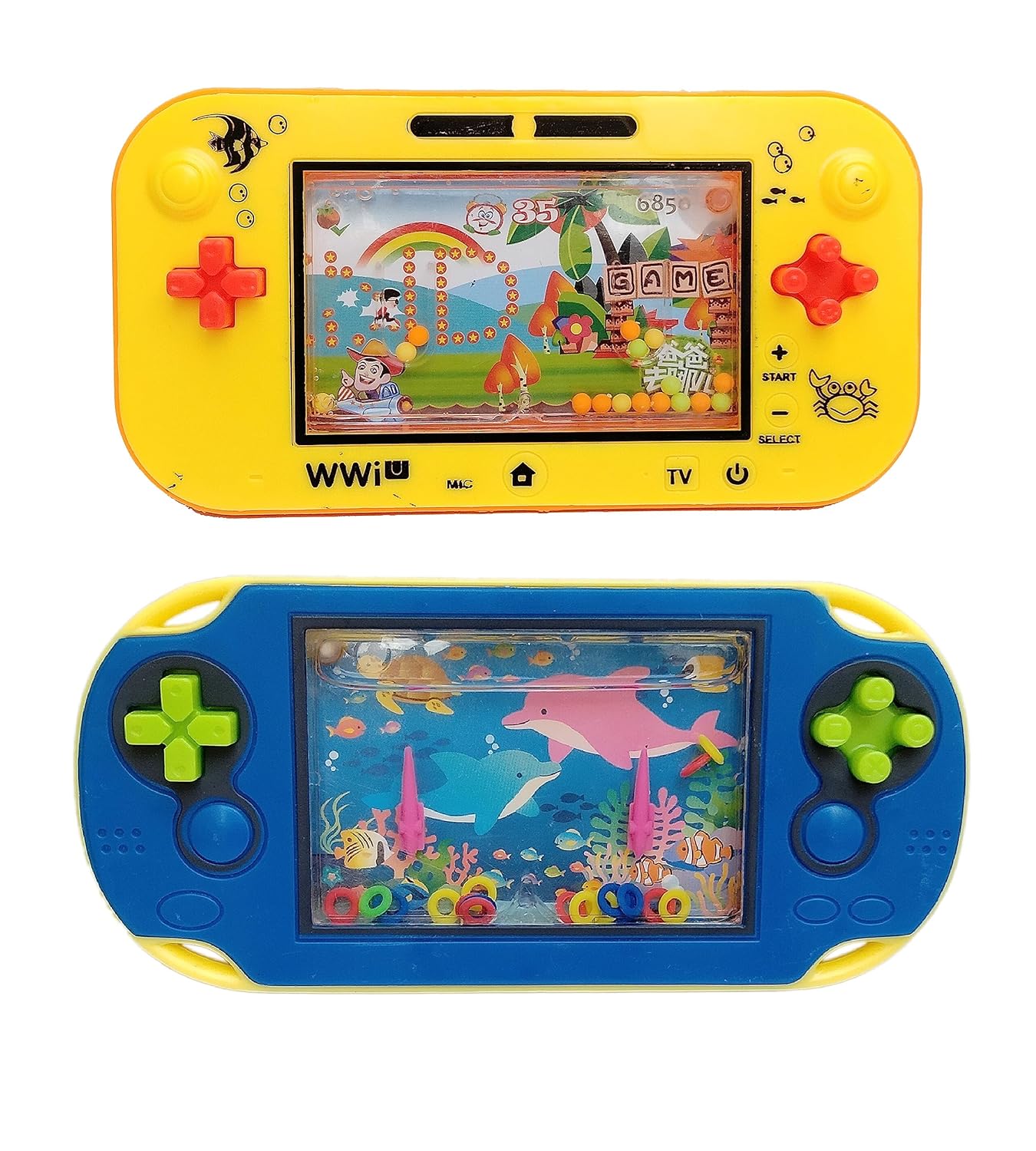 Buy Pack of 2 Combo of Plastic Hand Water Ring Game & Bubble Water Ring ...