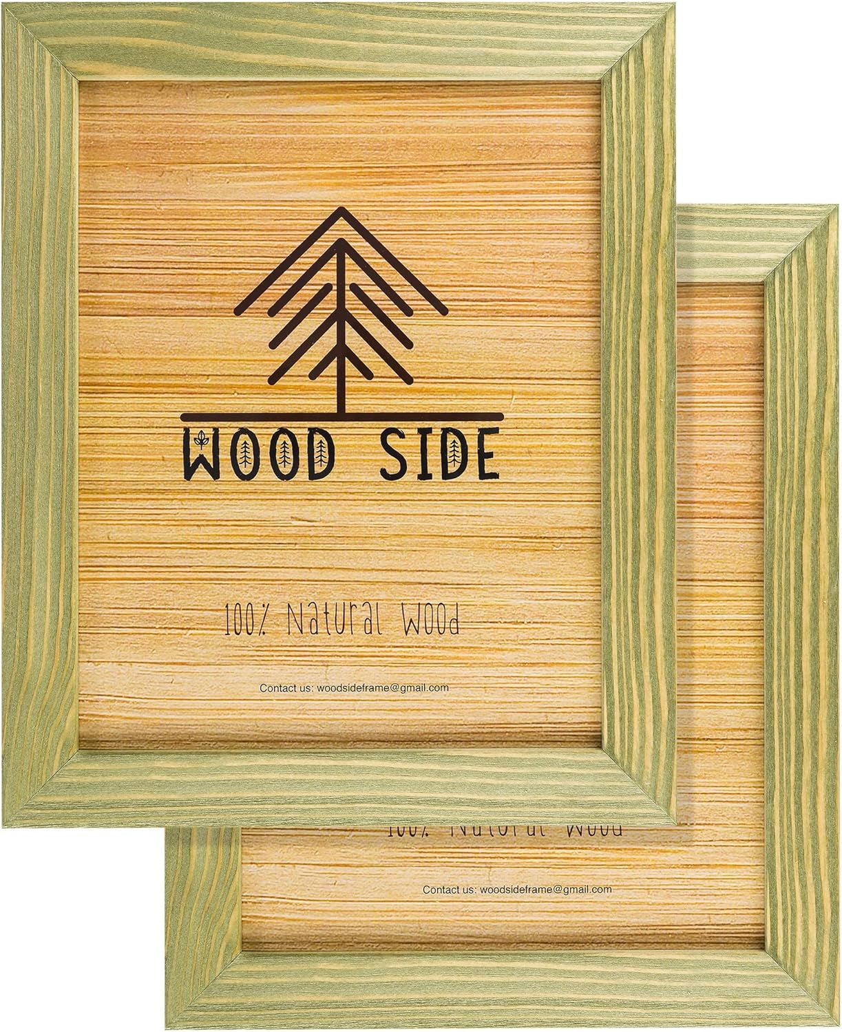 Amazon.com - Rustic Wooden Picture Frames 8x10 - Olive Green - Set of 2 ...