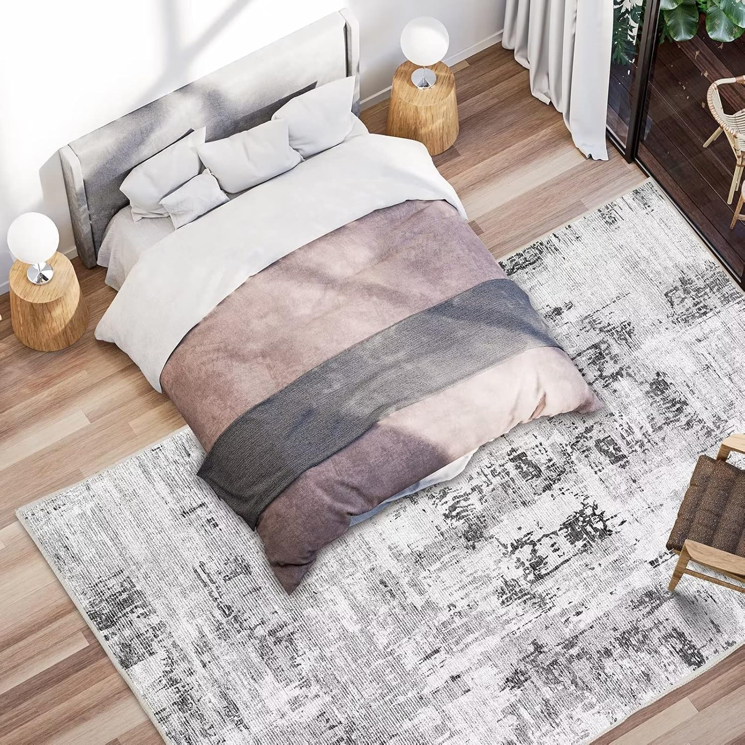 Amazon.com: Vamcheer Washable Abstract Area Rug - Contemporary Style ...