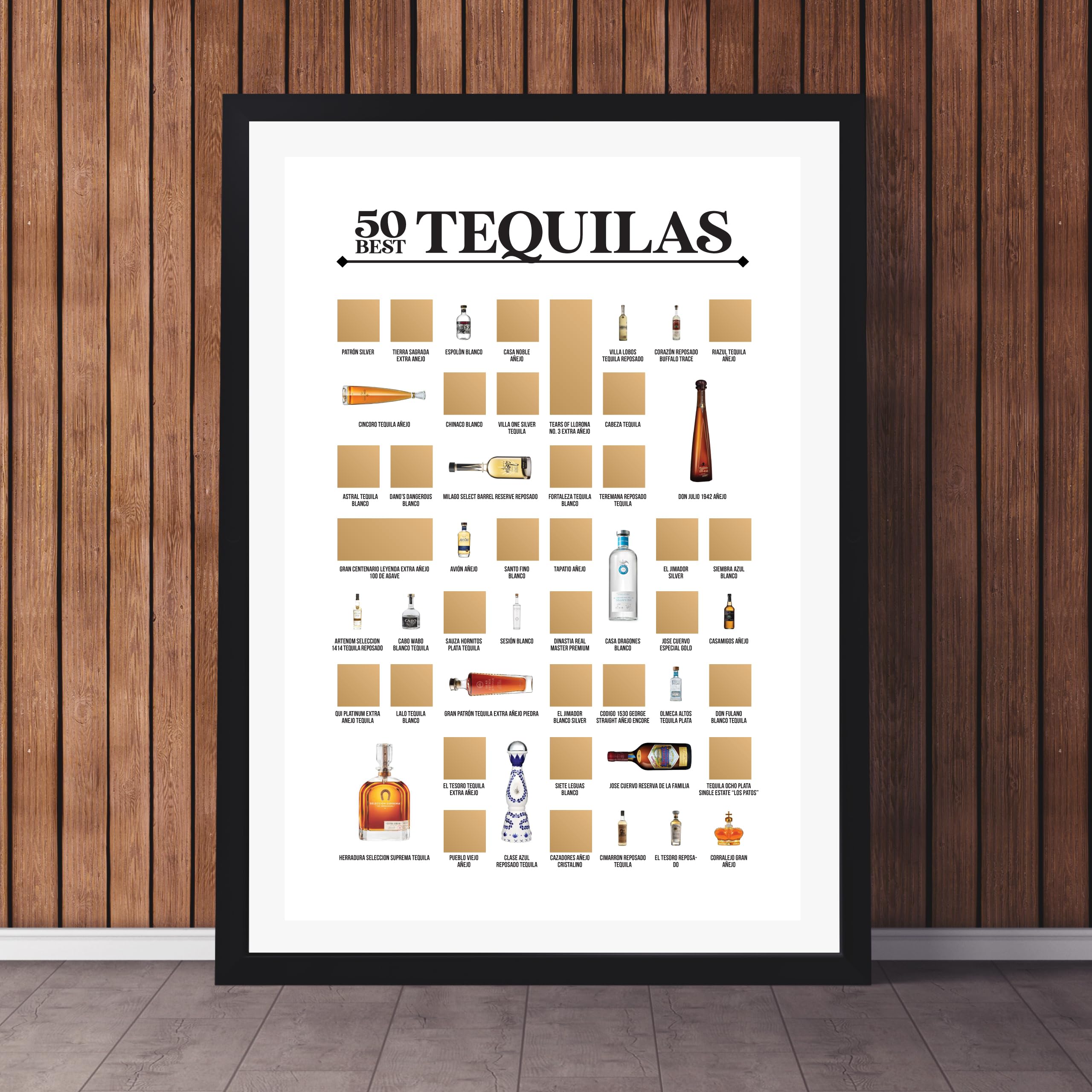 Amazon.com: 50 Best Tequilas Scratch Off Poster - Tequila Poster - The ...