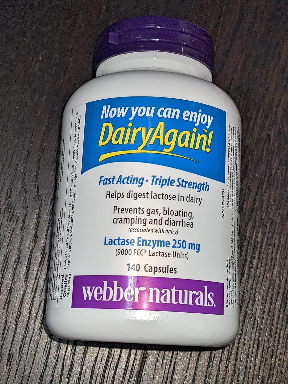 Webber Naturals Lactase Enzyme Extra Strength 140 Capsules : Amazon.ca ...