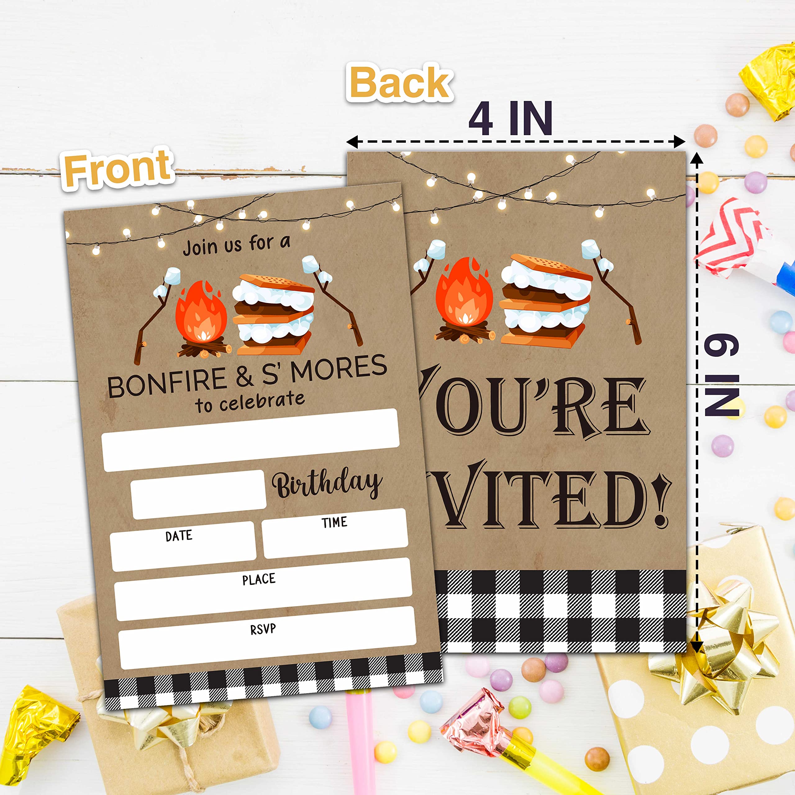 Smores Party Downloadable Invitations S'mores Campfire Fun Invitation