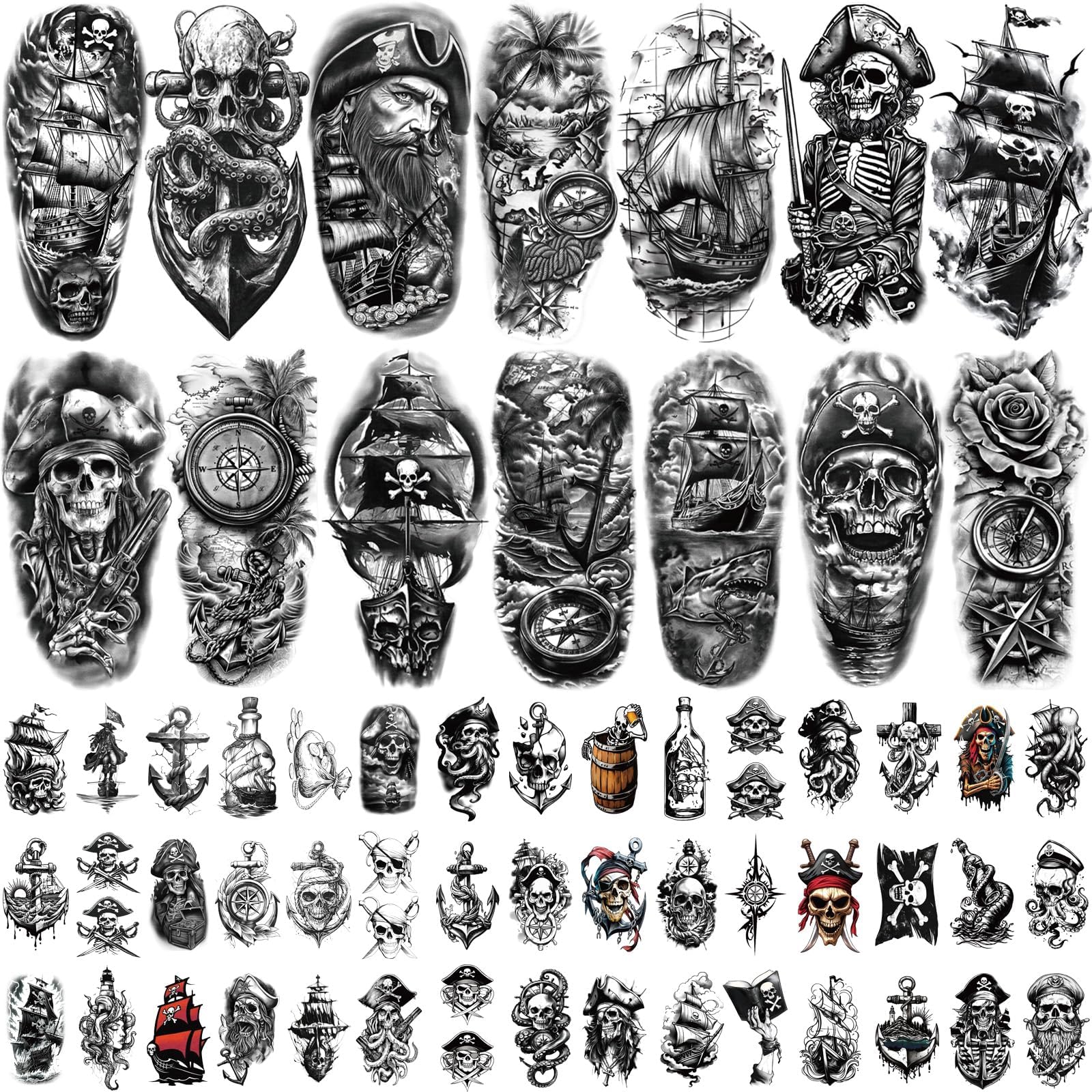 Amazon.com : Viking Temporary Tattoos for Adults, 77 Sheets Viking Fake ...