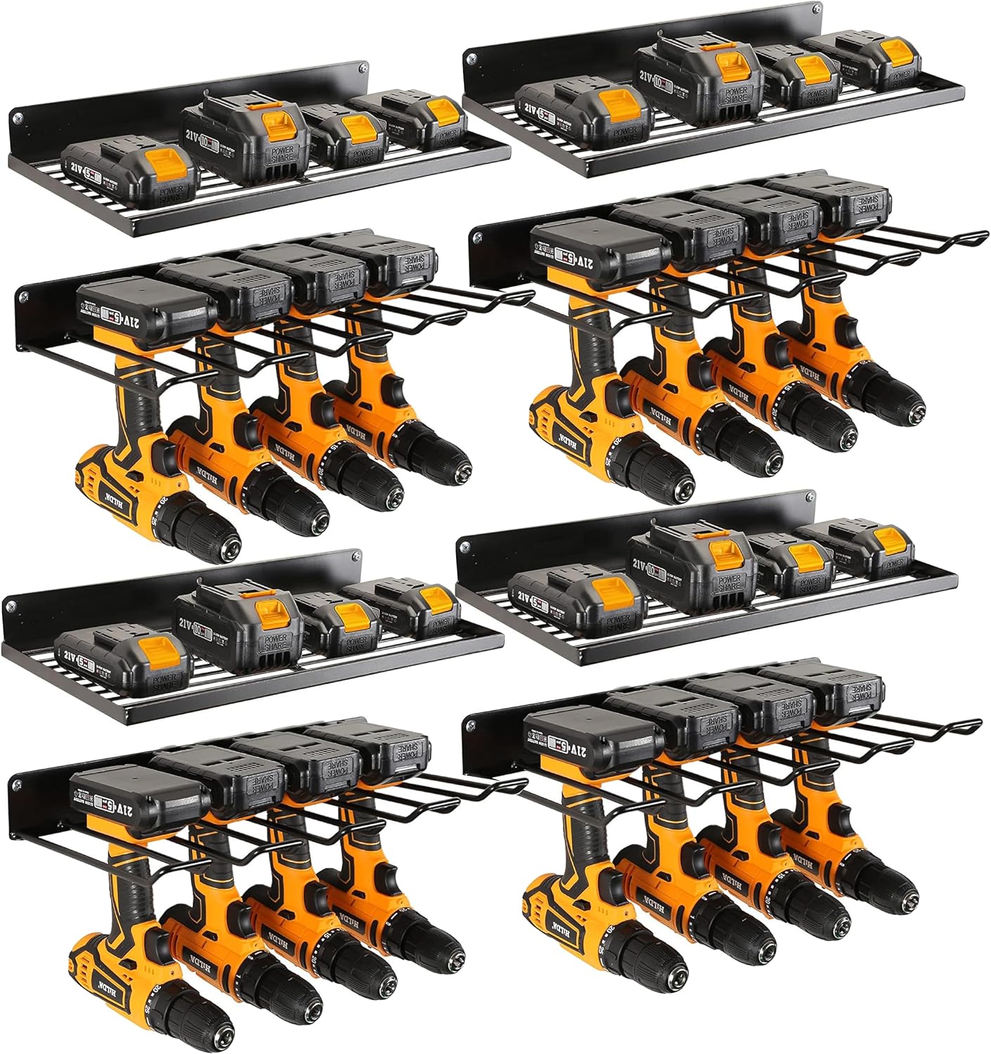 Amazon.com: Colingmill 8 Pack Wall Mounted Power Tool Organizer Holder ...