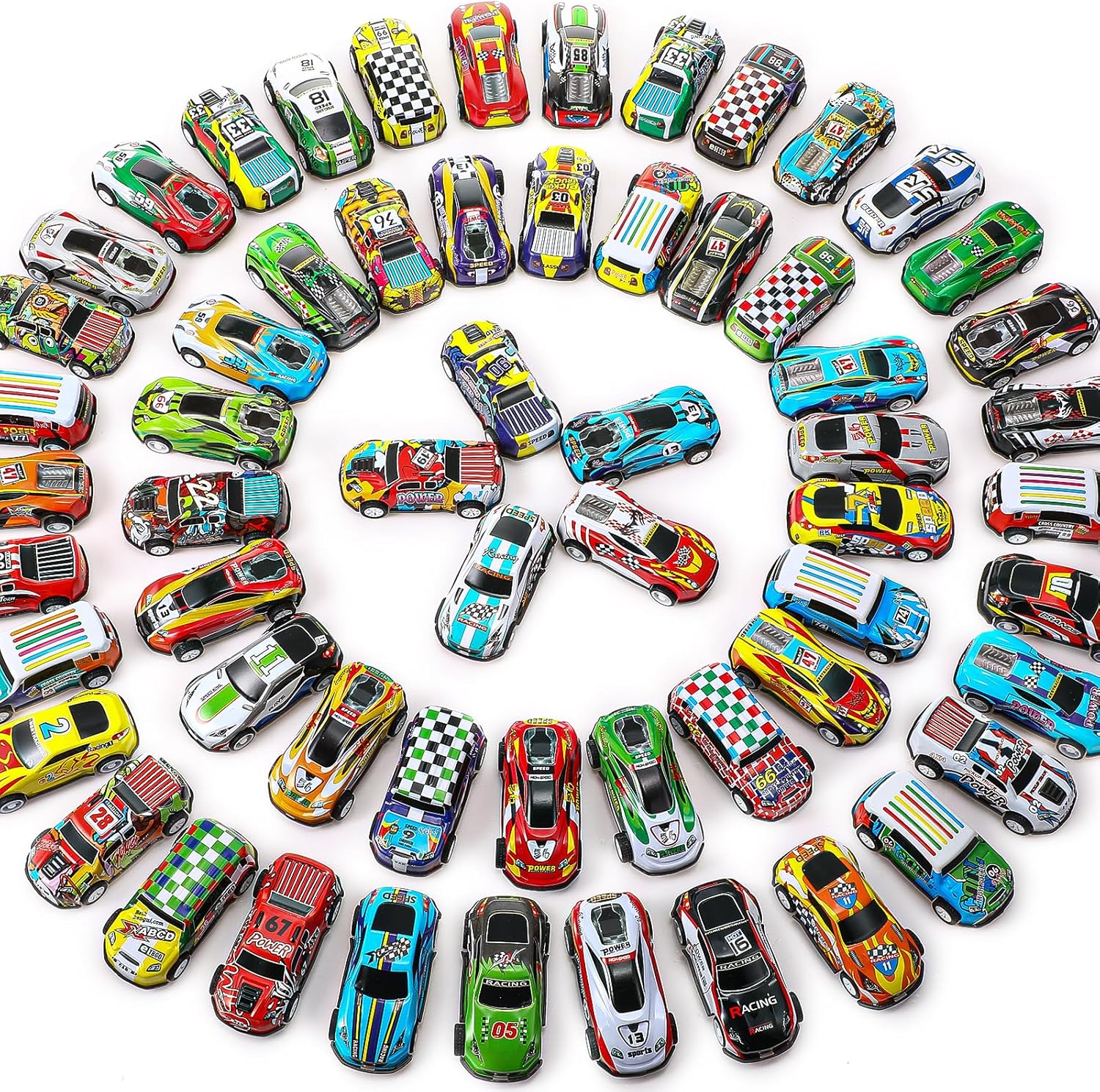 Amazon.com: Vinsot 60pcs Pull Back Toy Cars, Mini Die Cast Race Cars ...