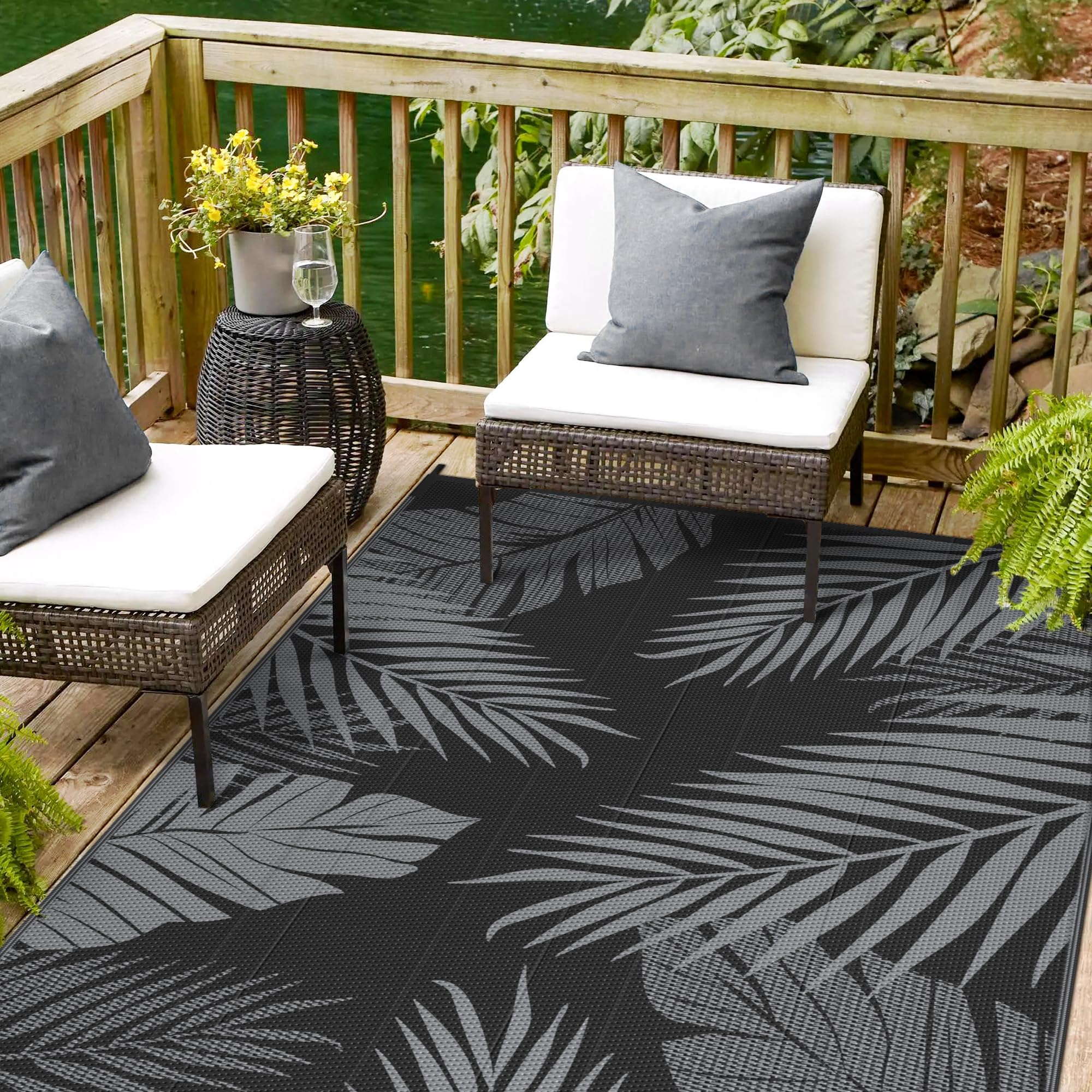 Amazon.com: sarben Outdoor Rug 4' x 6' for Patio Waterproof Clearance ...