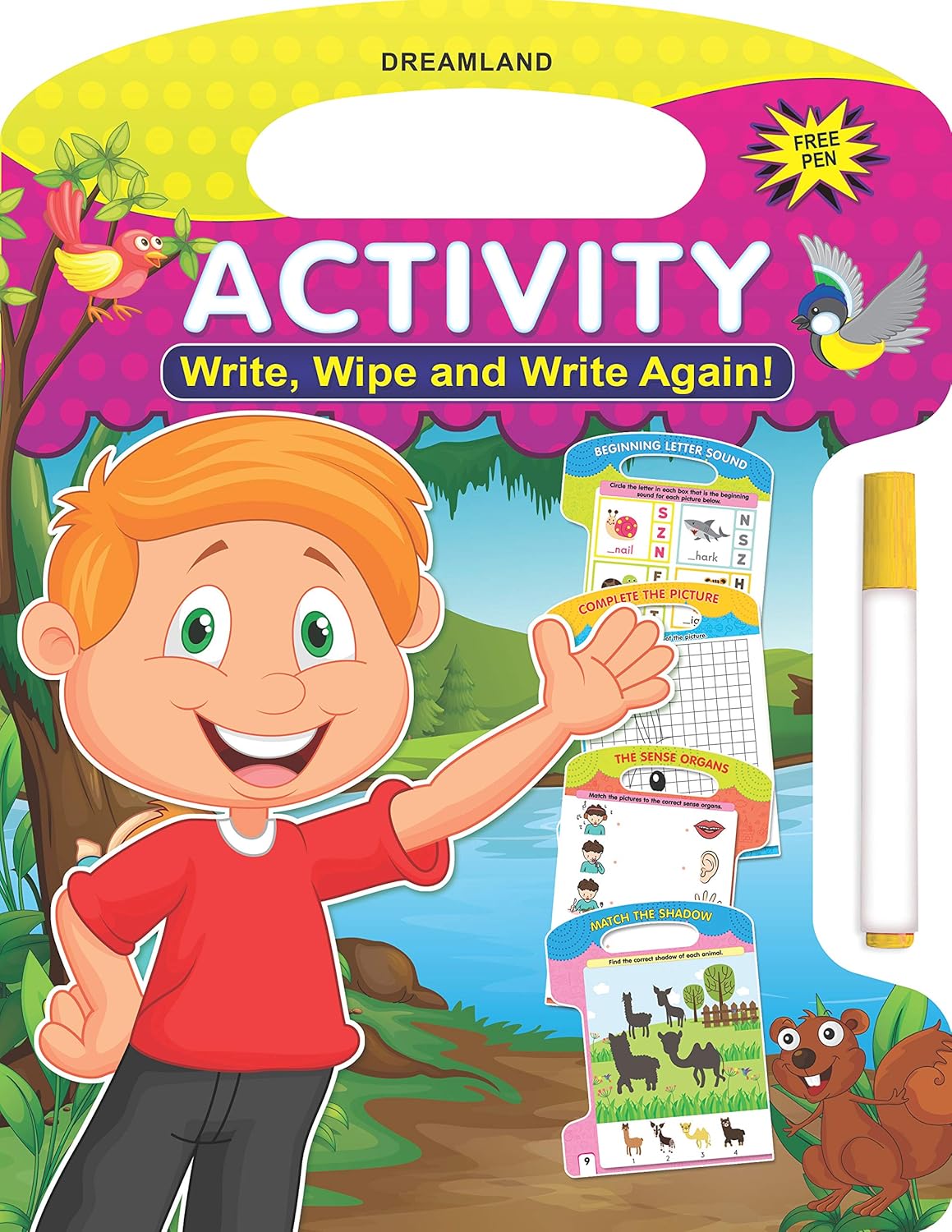 Write and Wipe Activity Book for Kids Age 2–4 | Reusable Wipe-Clean ...