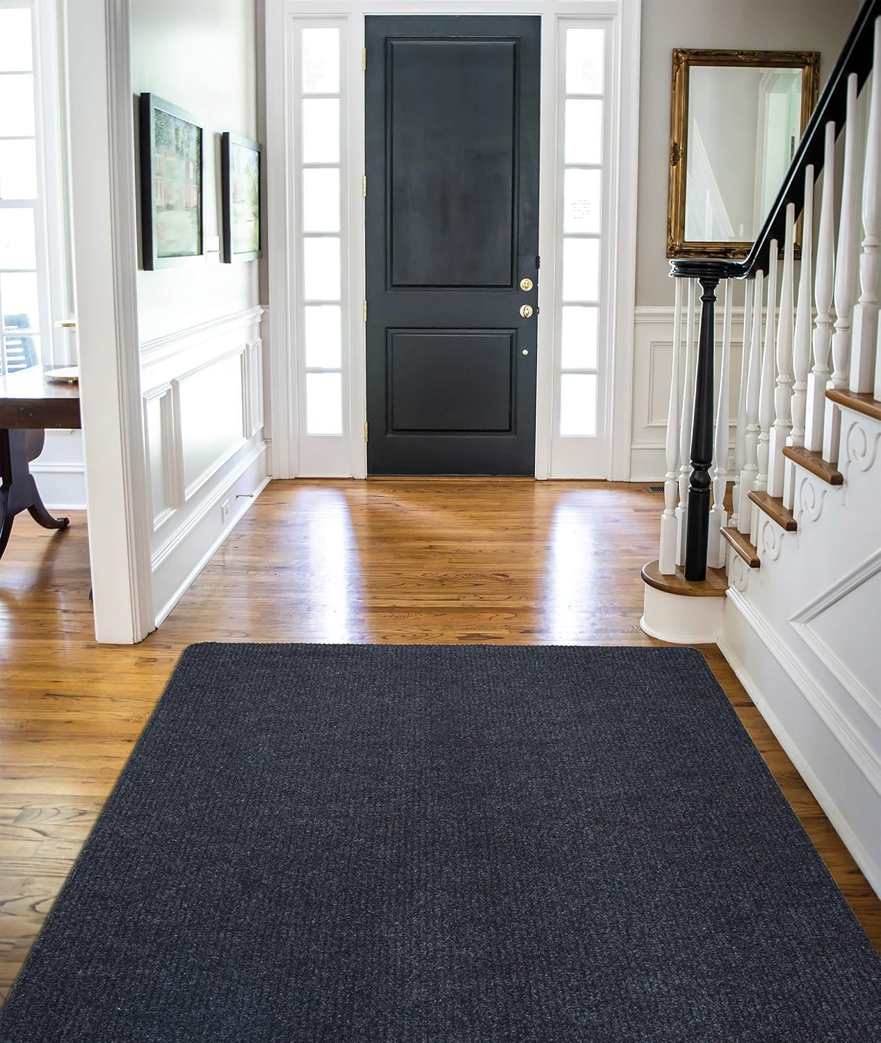 Amazon.com: Ottomanson 5' x 6'6" Mud Mat Area Rug Scraper Carpet - Non ...