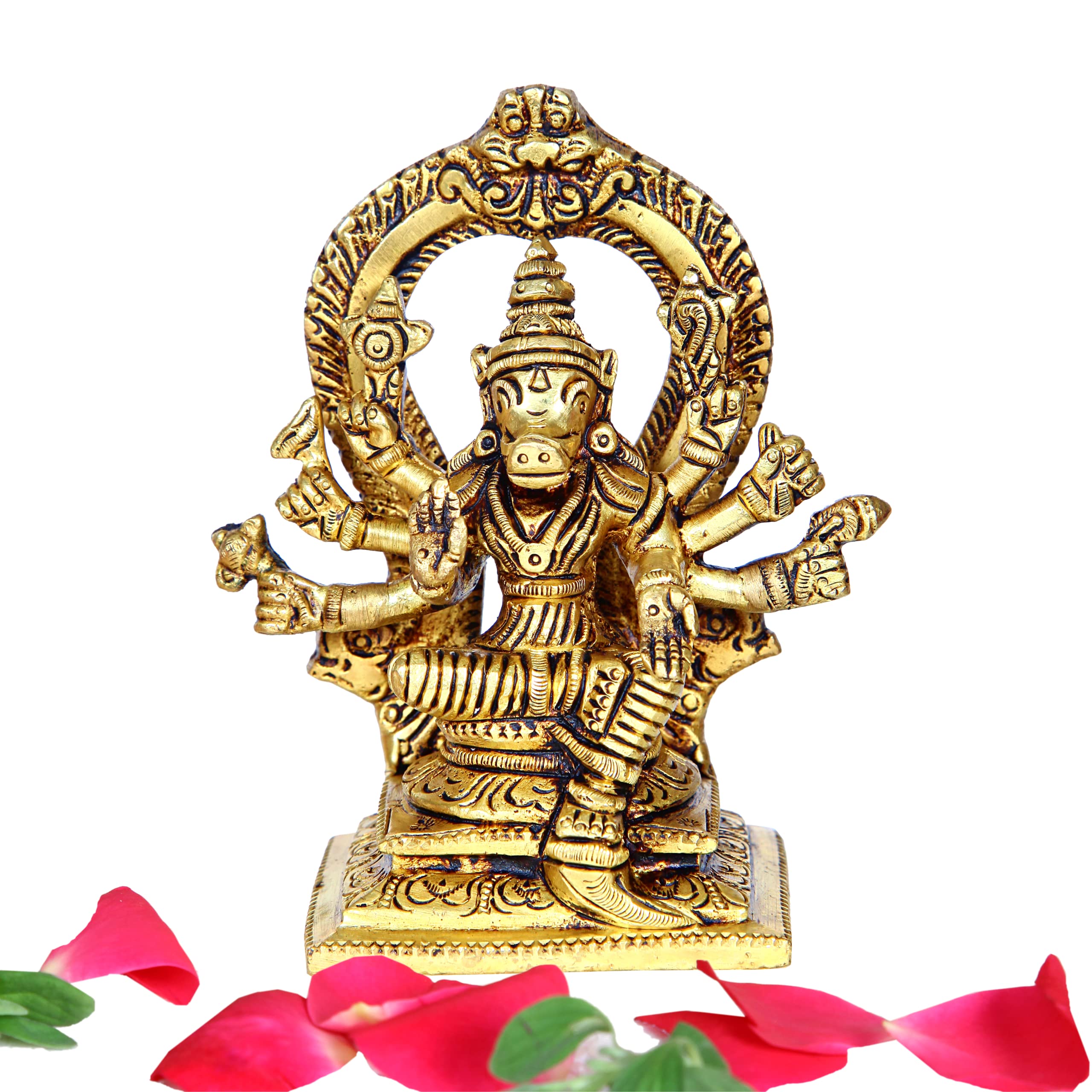Buy Anciently Brass Varahi Amman Statue with Thiruvachi, Medium, Gold ...