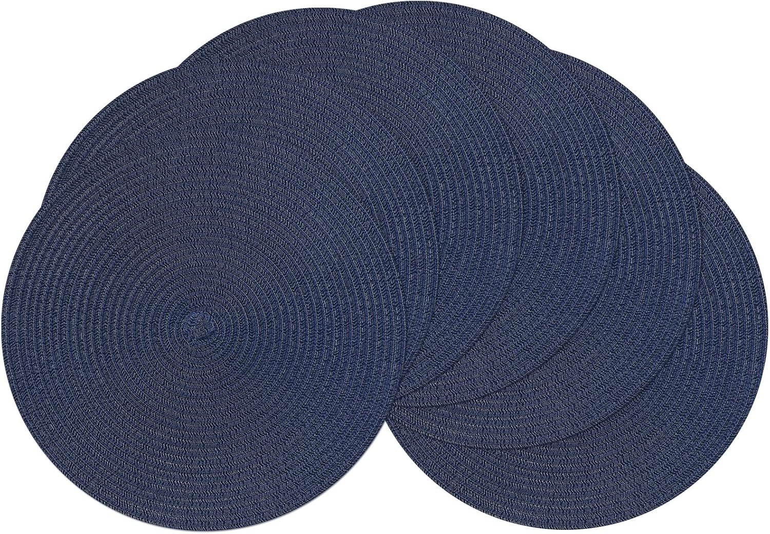 Amazon.com: SHACOS Round Placemats Set of 6 Washable 15 inch Round ...