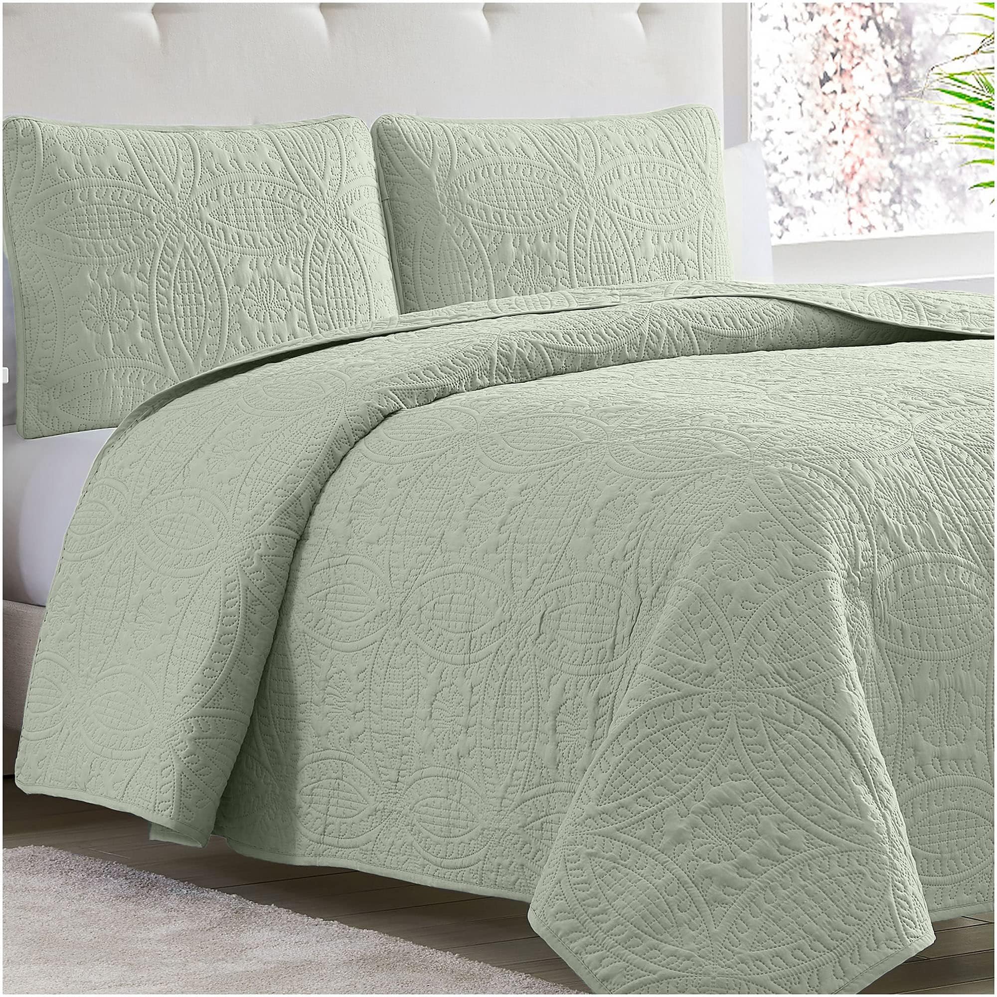 Amazon.com: Linen Plus Collection 3 Pieces Full/Queen Over Size ...