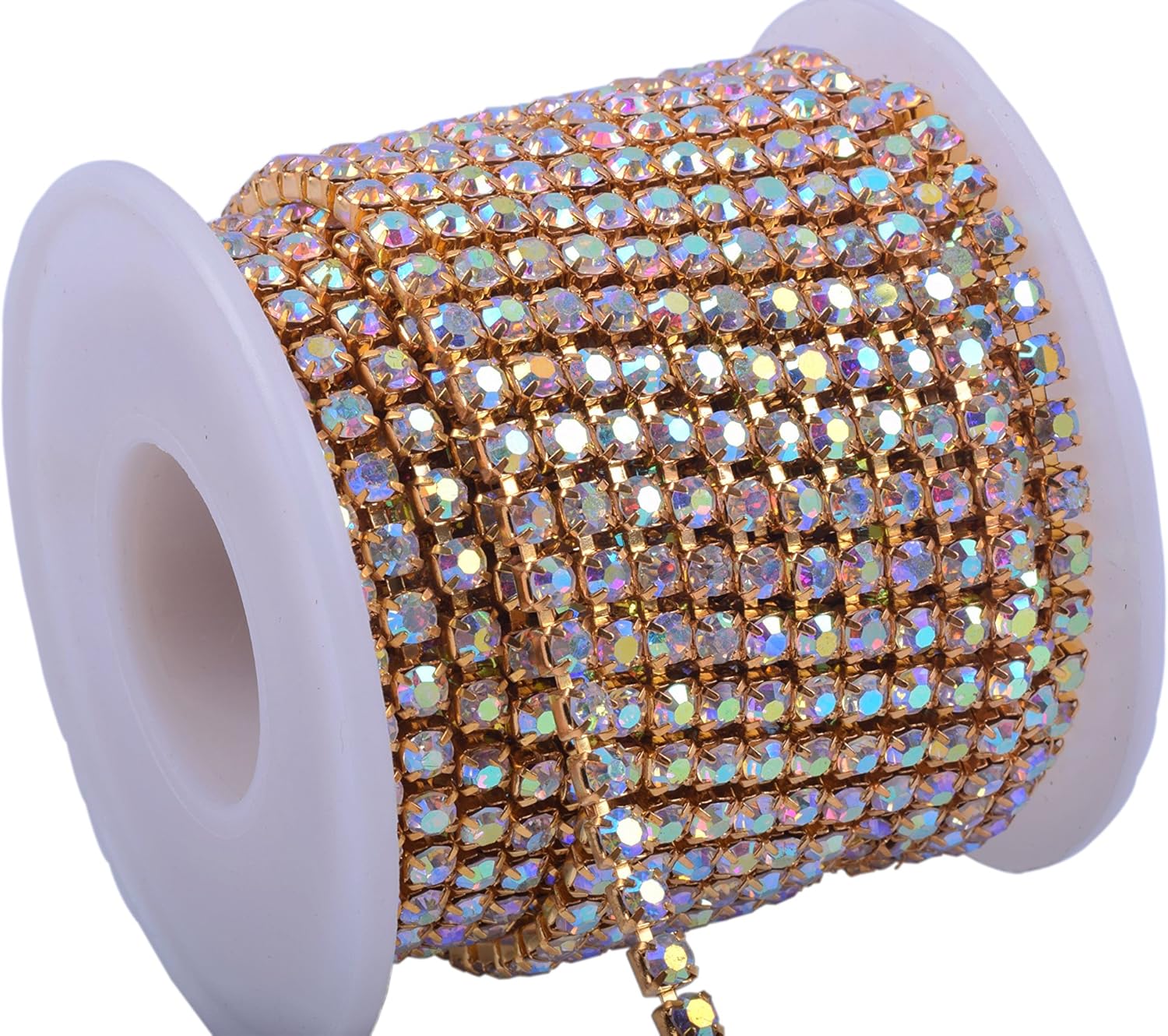 Amazon.com: KAOYOO 10 Yards 3MM Crystal Rhinestone Close Chain Trim for ...