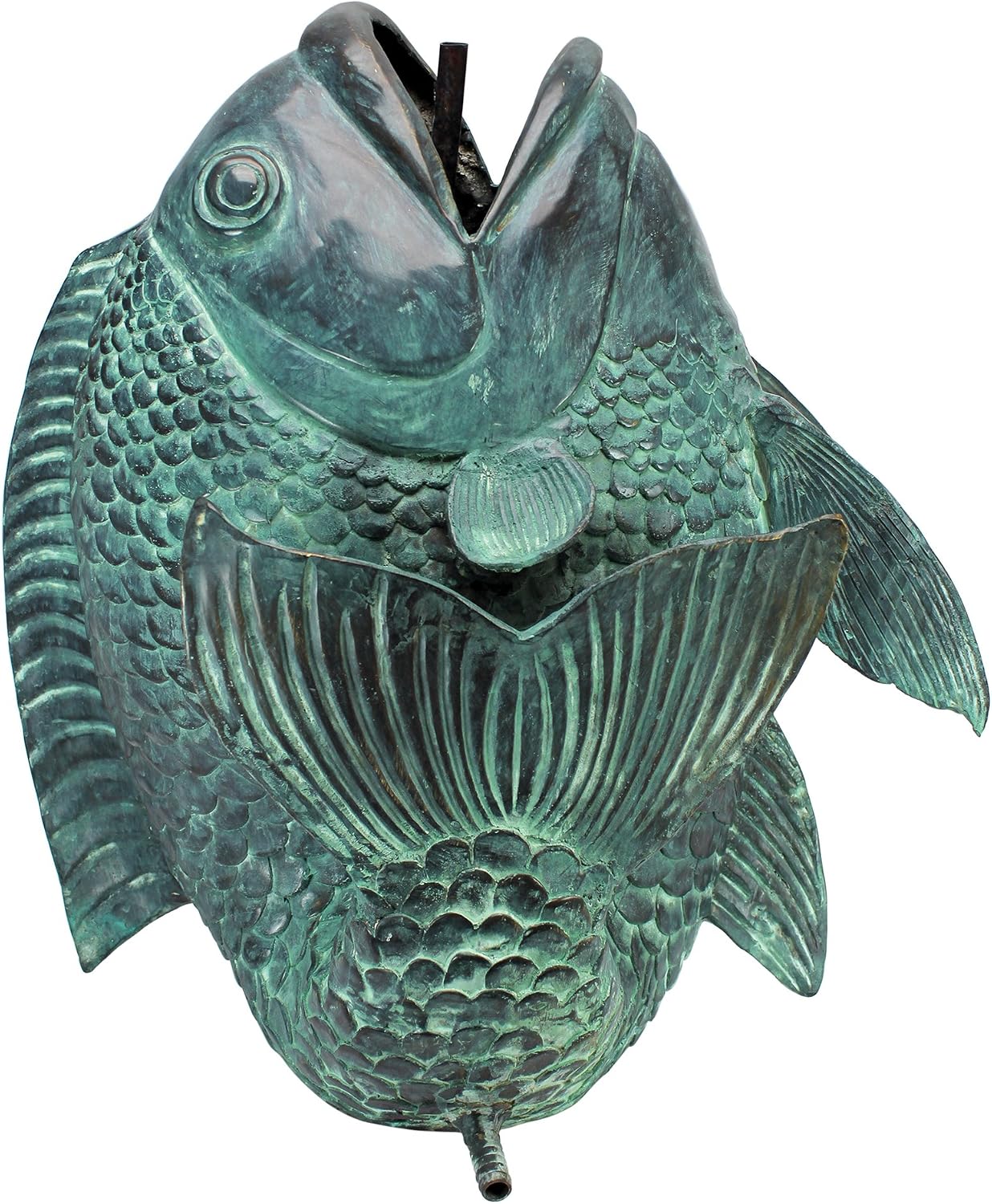 Design Toscano Bronze Statuary Asian Dancing Koi Fish Piped Statue ...