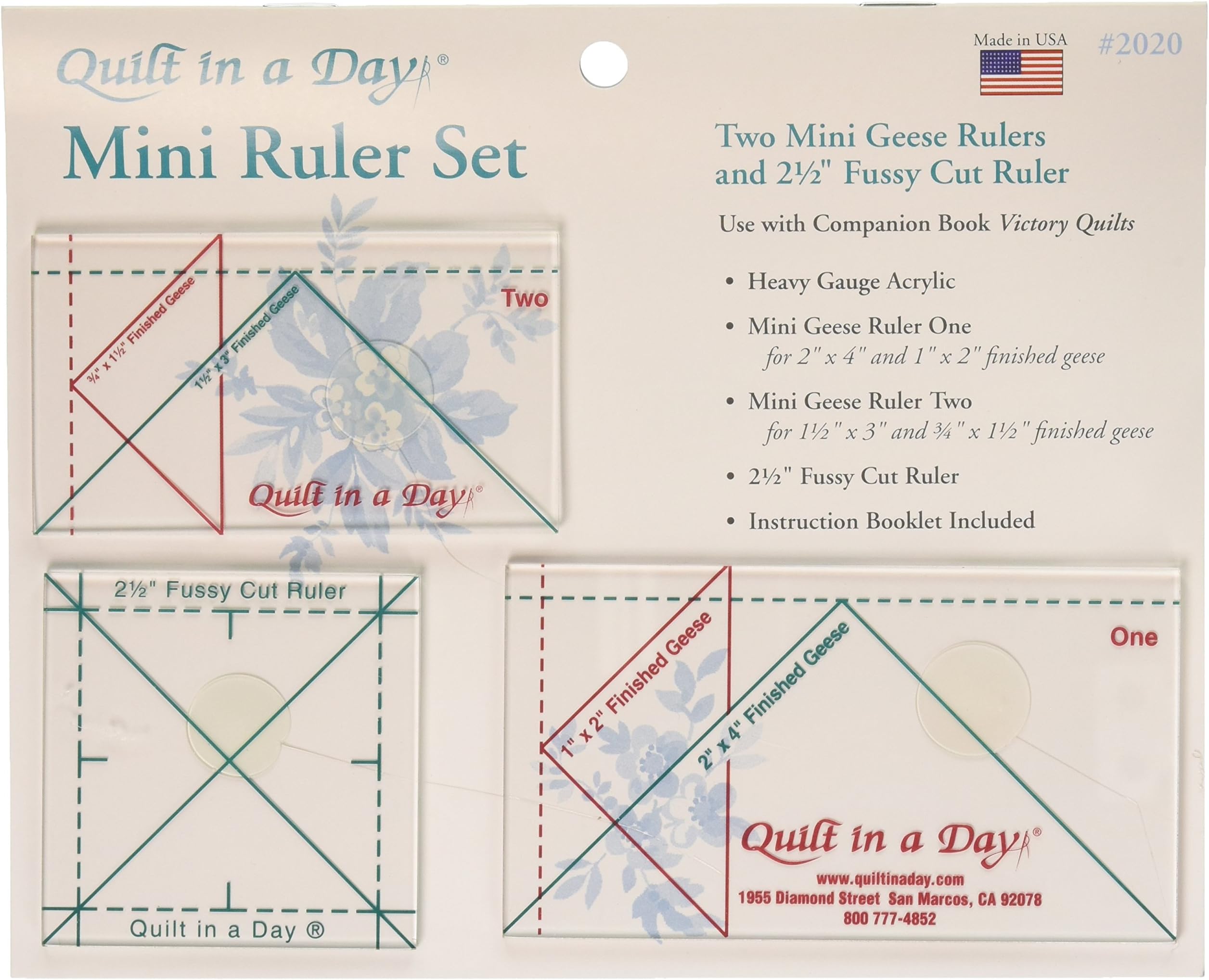 Quilt In A Day Mini Ruler Set, 3 Pieces : Amazon.ca: Home