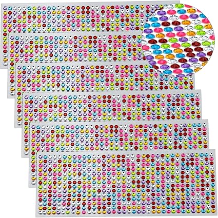 Amazon.com: 3024 Pieces Self-Adhesive Rhinestone Stickers Mix Colors ...