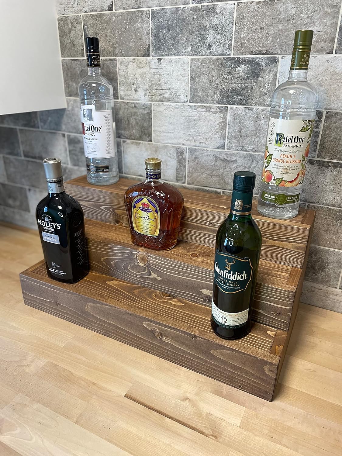 Amazon.com: Handmade Tiered Display Shelving - Three Tier Bar Display ...