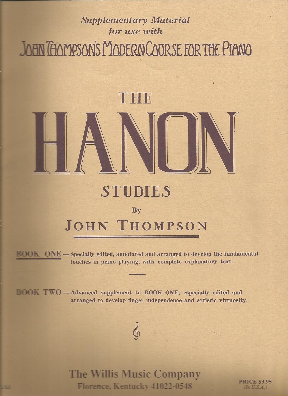 Willis Music John Thompson's Modern Course For The Piano Hanon Studies ...