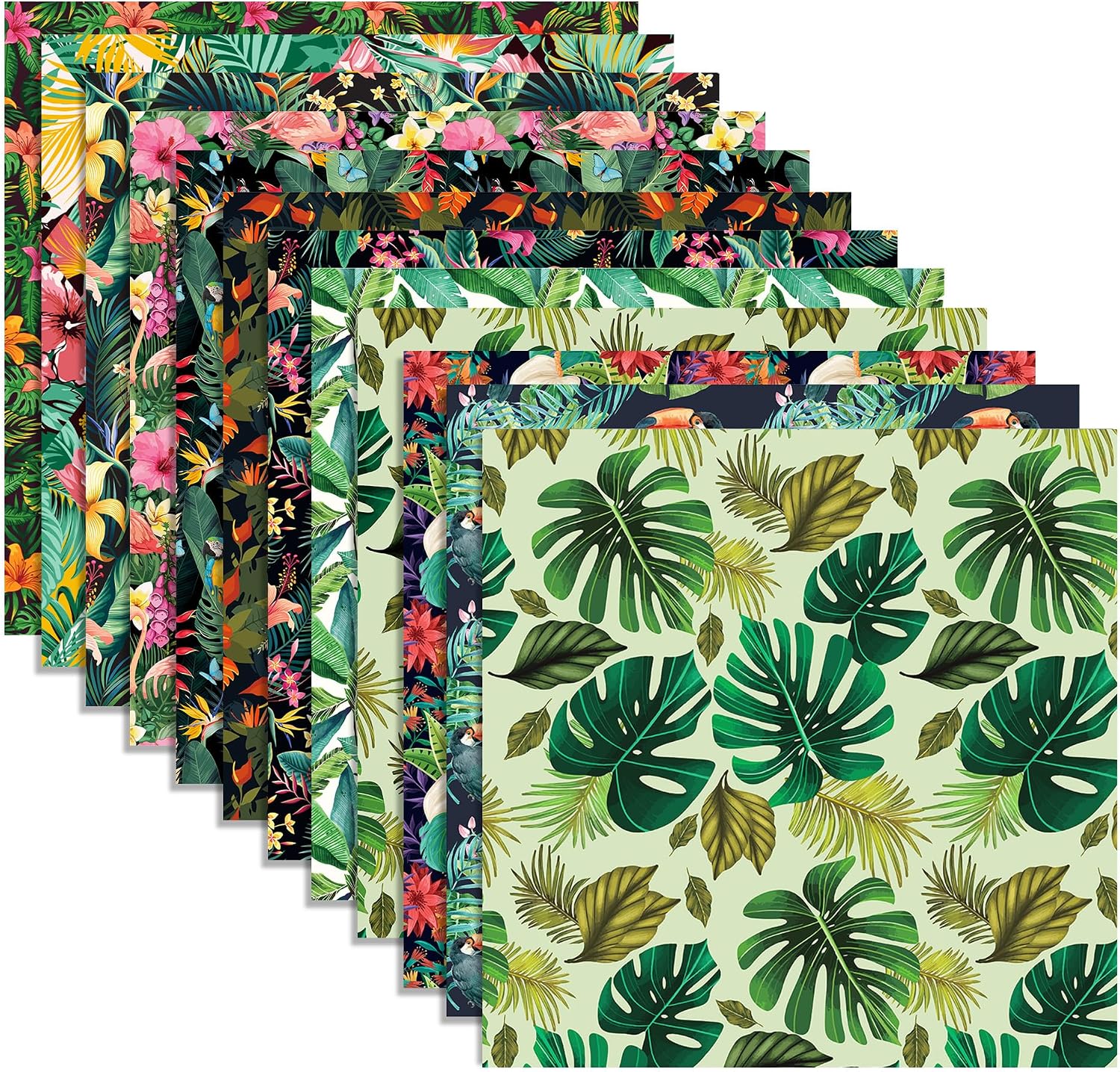 24 Sheets Hawaiian Scrapbook Paper Pad 12" x 12" Hawaiian Pattern Paper ...
