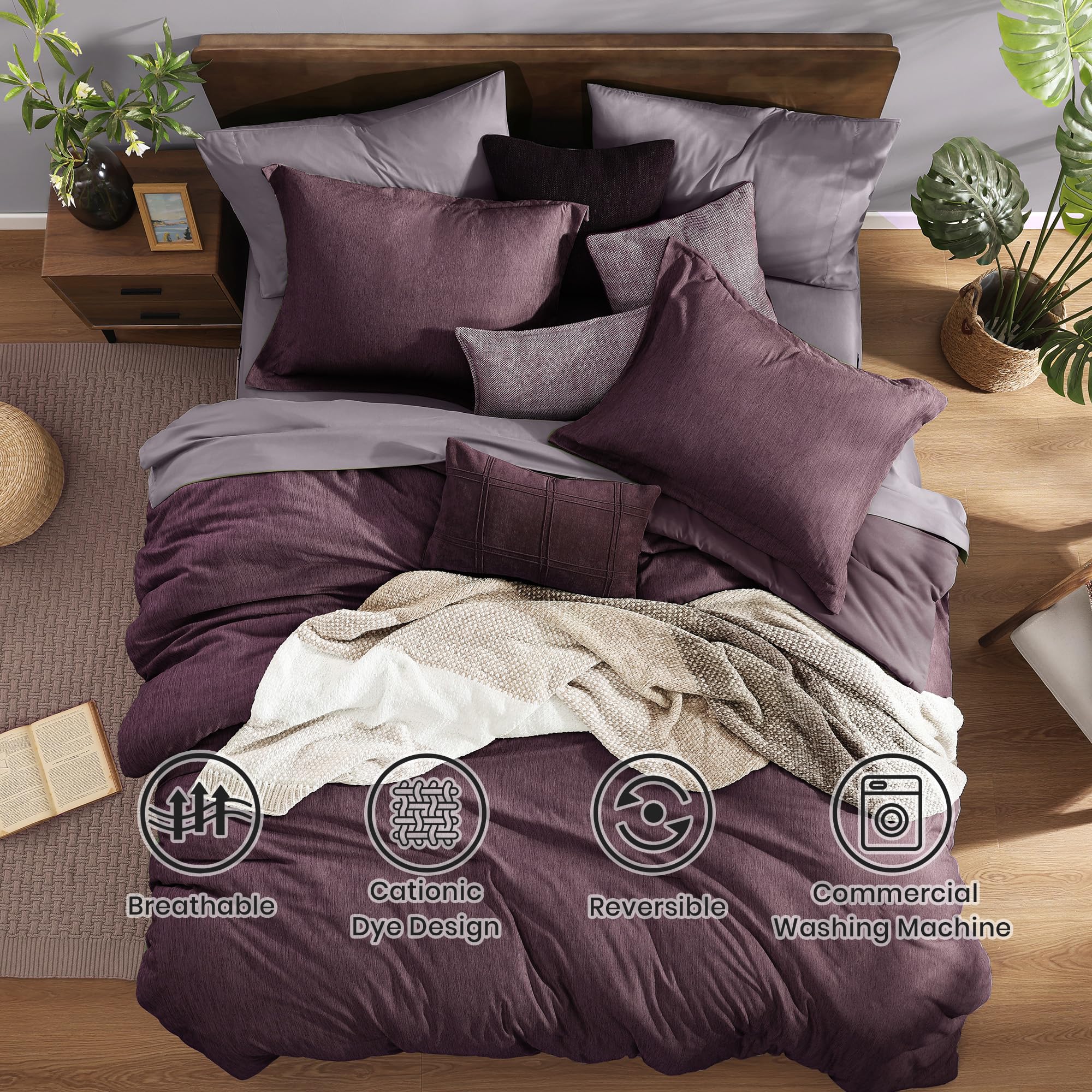 Plum King Comforter Sets