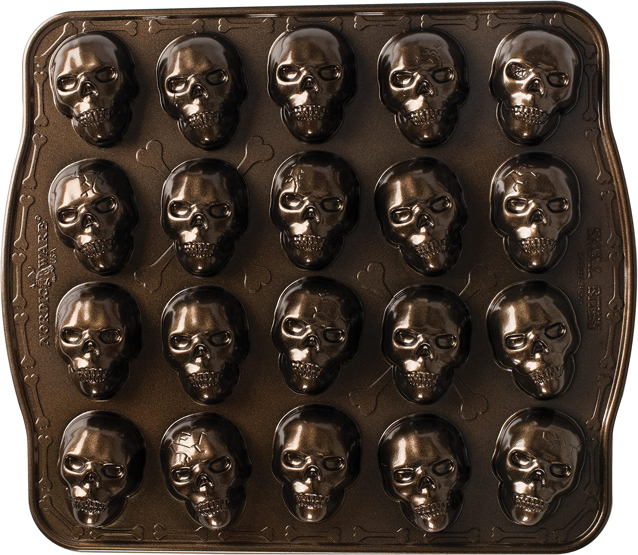 Amazon.com: Webake Skull Cake Pan Silicone Gelatin Cakelet Mold Skull ...