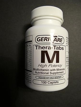 Amazon.com: 100 Caplets Thera Tabs M High Potency Multivitamin with ...
