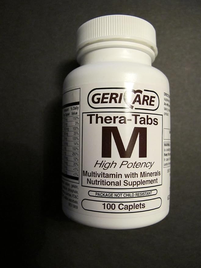Amazon.com: 100 Caplets Thera Tabs M High Potency Multivitamin with ...