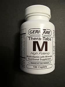 Amazon.com: 100 Caplets Thera Tabs M High Potency Multivitamin with ...