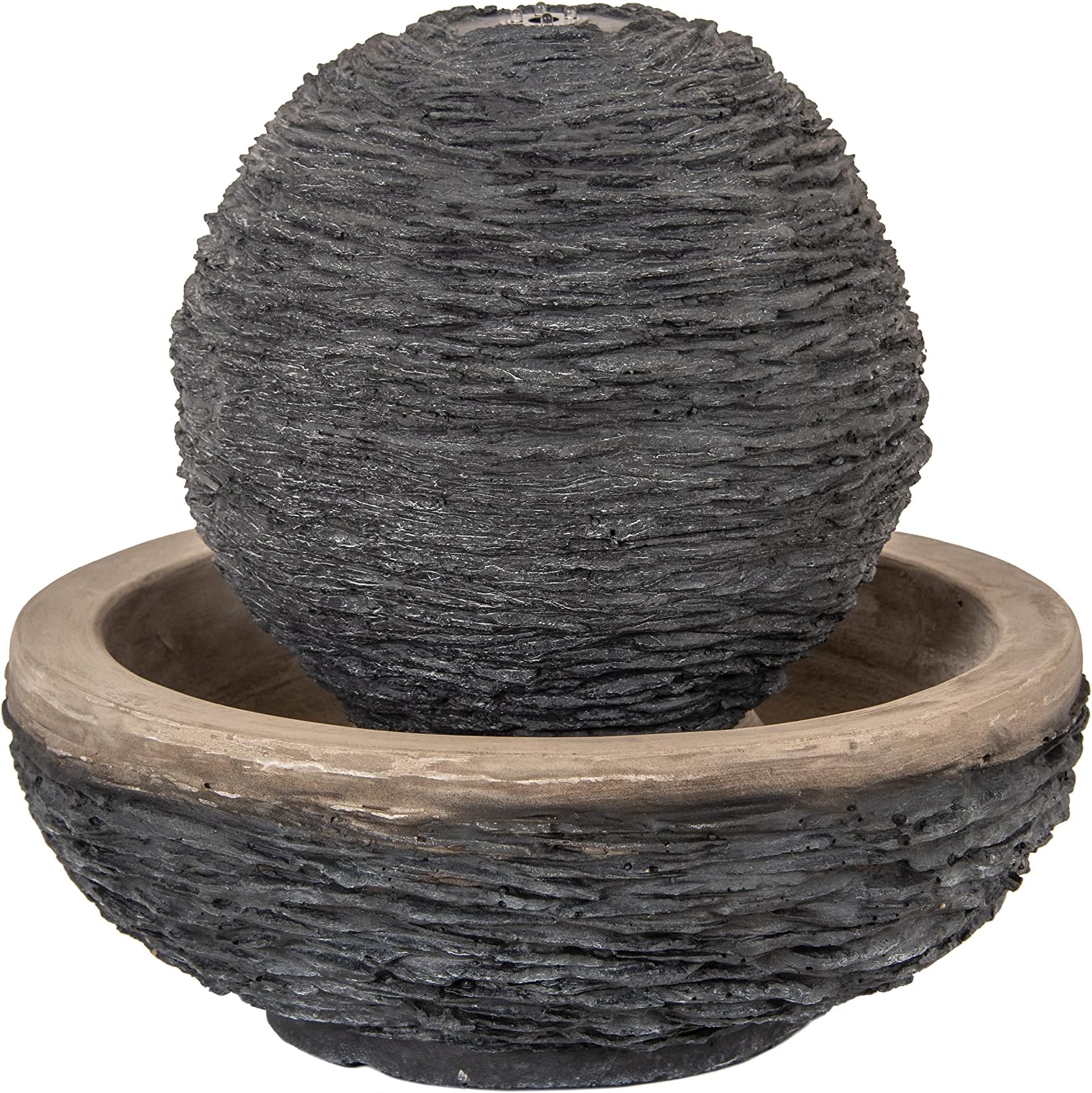 Gardenesque Premium Globe Water Feature - LED Lights - Lightweight ...