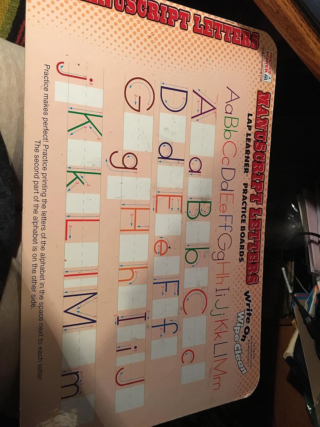 Practice Power Workbook ("makes learning fun") Write on wipe clean ...