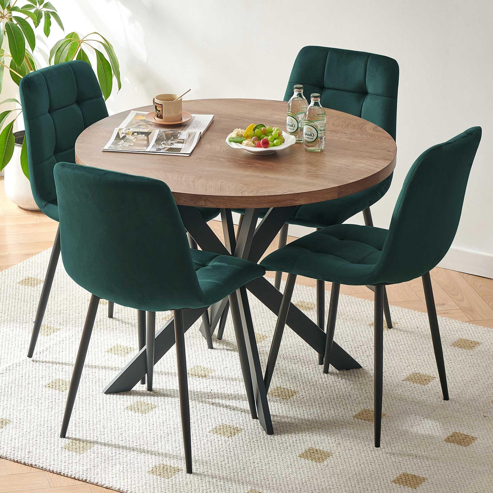 Amazon.com: Nuipesn 4-Person Office Reception Table and Chair Set ...