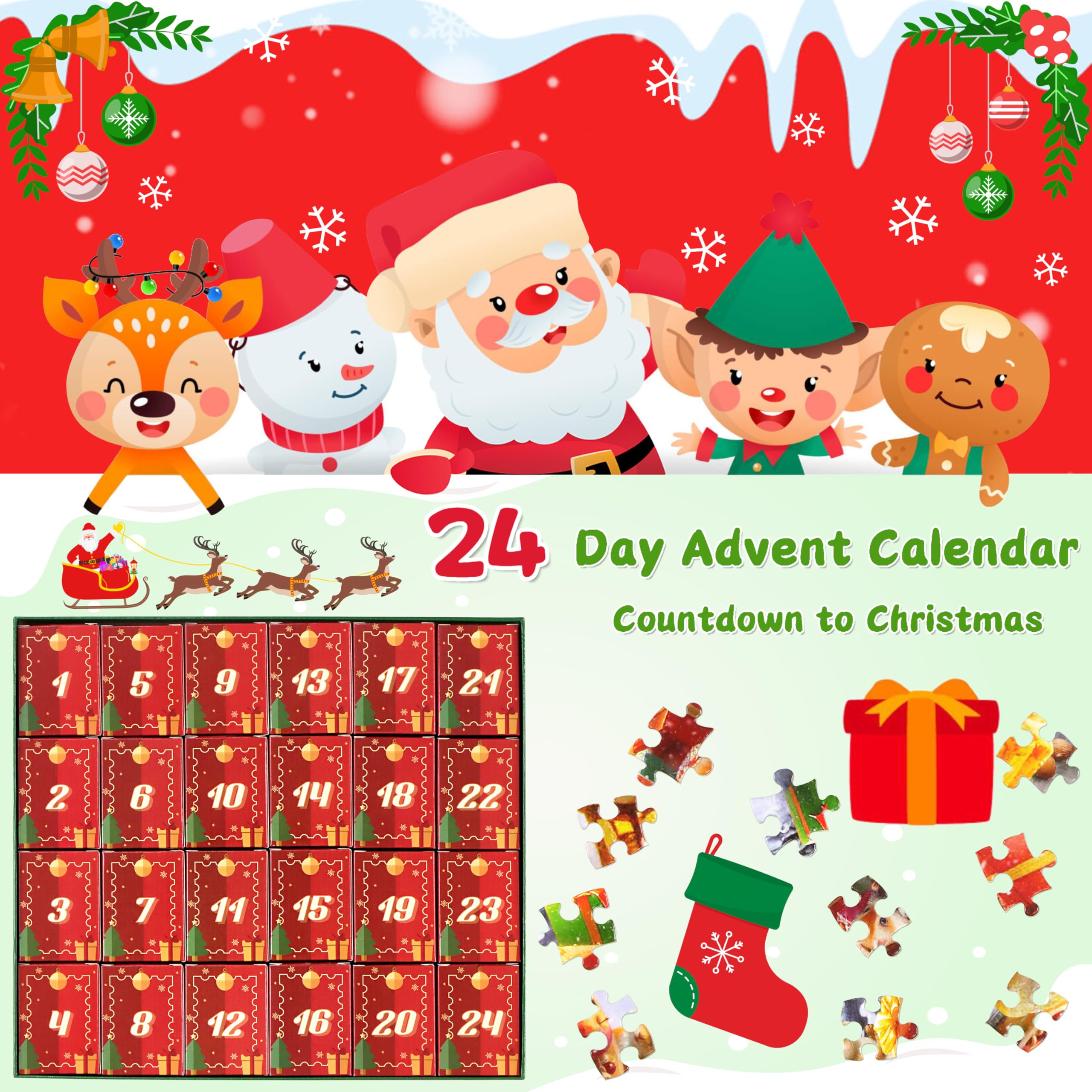 Snapklik.com : Advent Calendar 2025 Christmas Jigsaw Puzzles For Adults ...