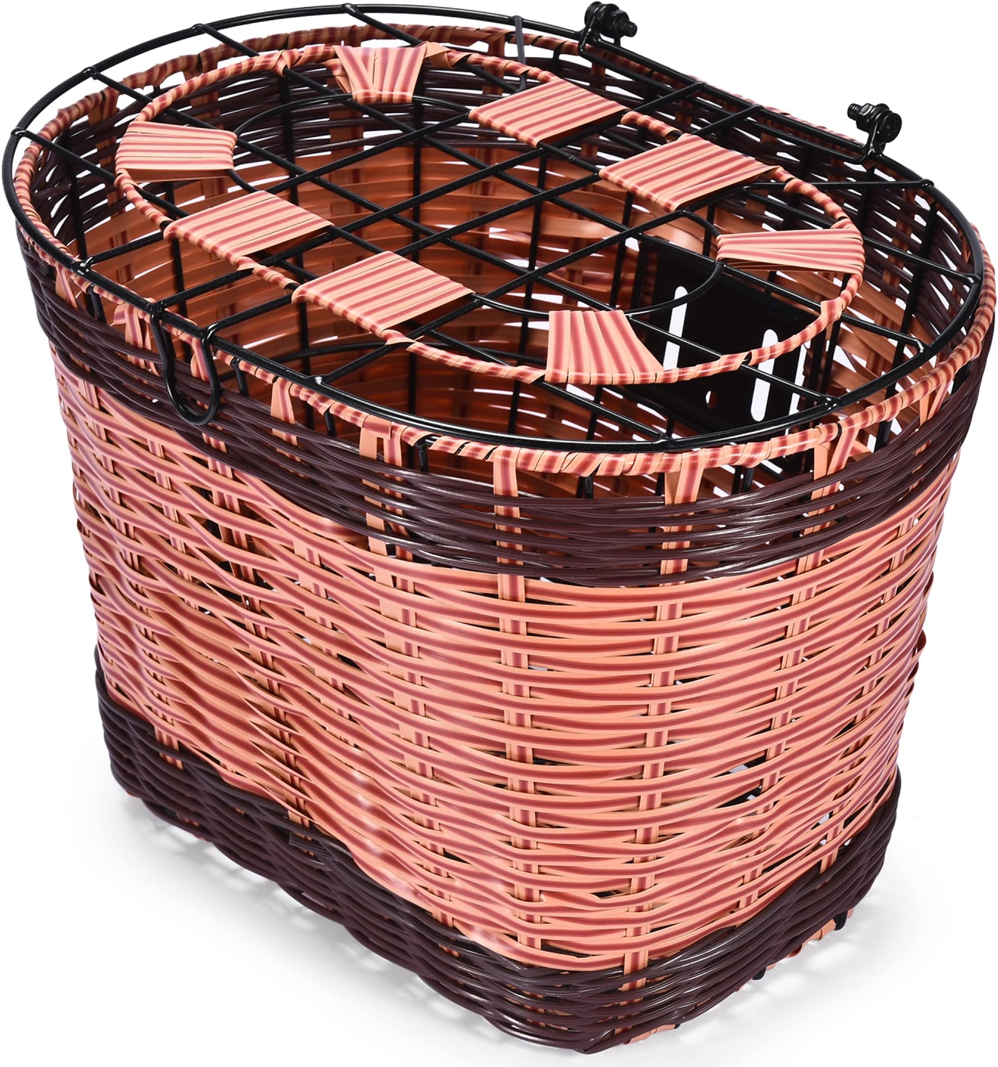Amazon.com : Wicker Bike Basket - Removable Old Fashion Front Handlebar ...